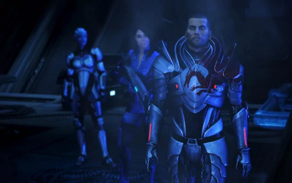 Mass Effect HD Wallpaper: Commander Shepard and Allies