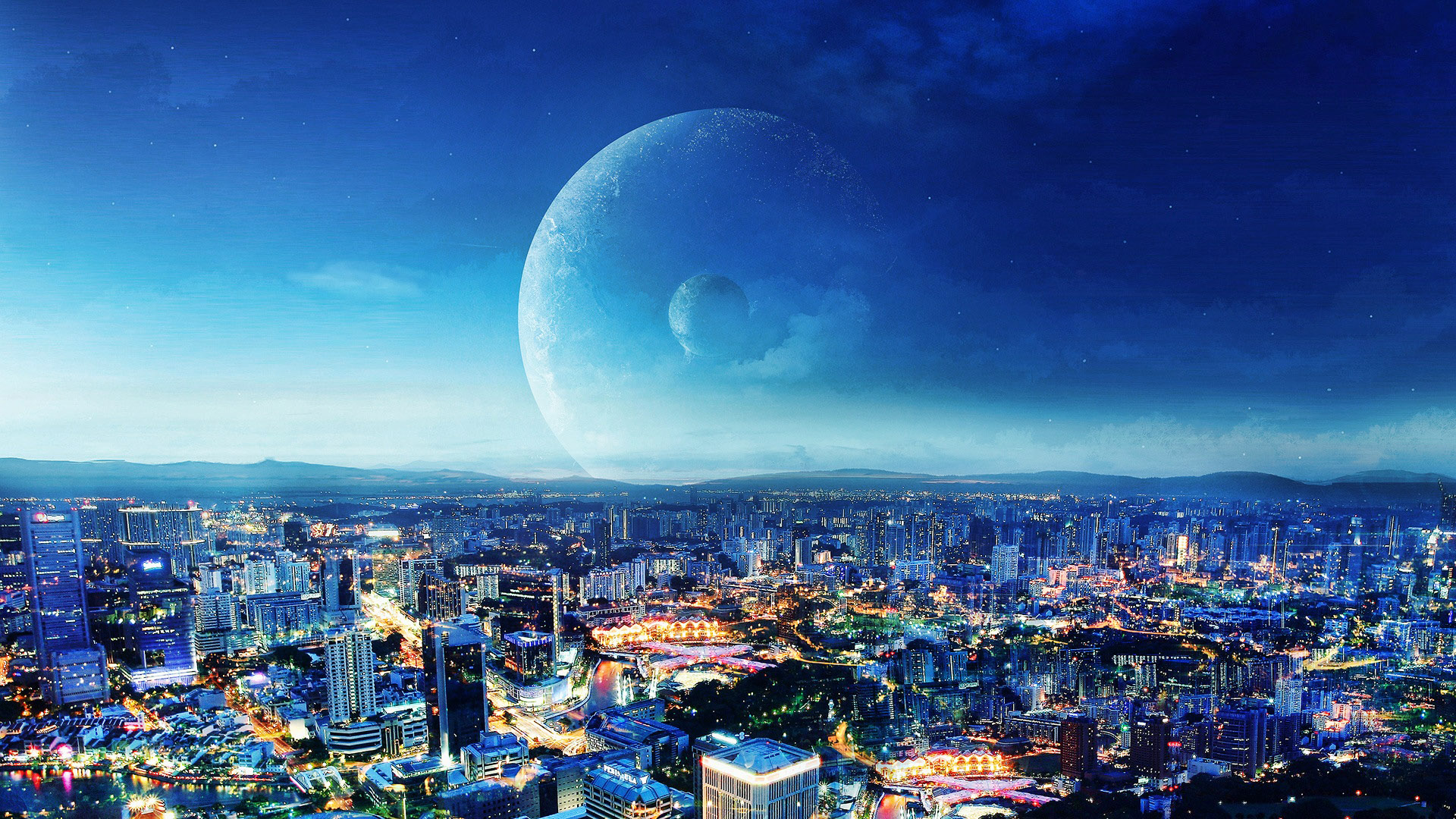 Download Sci Fi Landscape HD Wallpaper