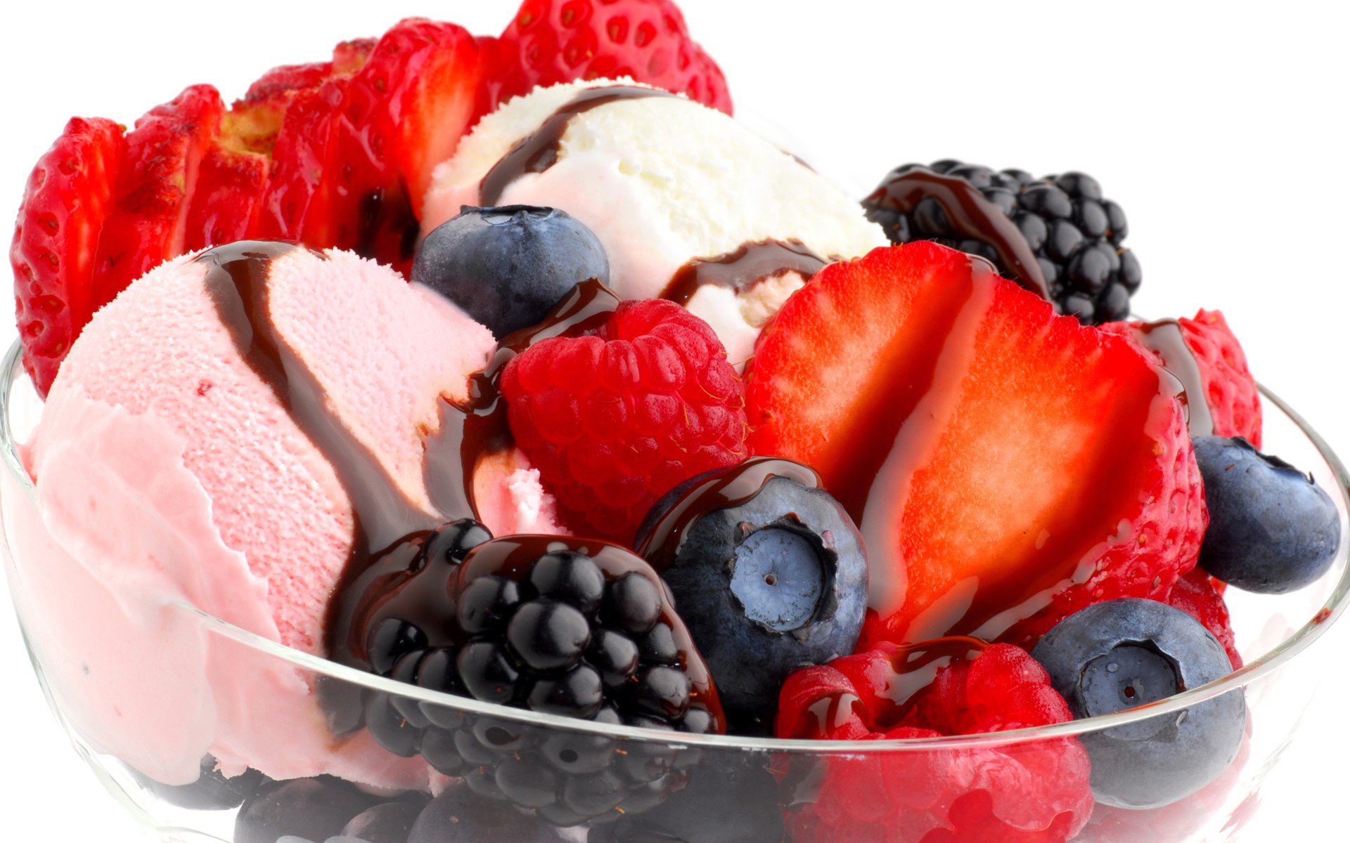 Berry Ice Cream Bliss — HD Food Wallpaper | 1920x1200 | Wallpaper Abyss