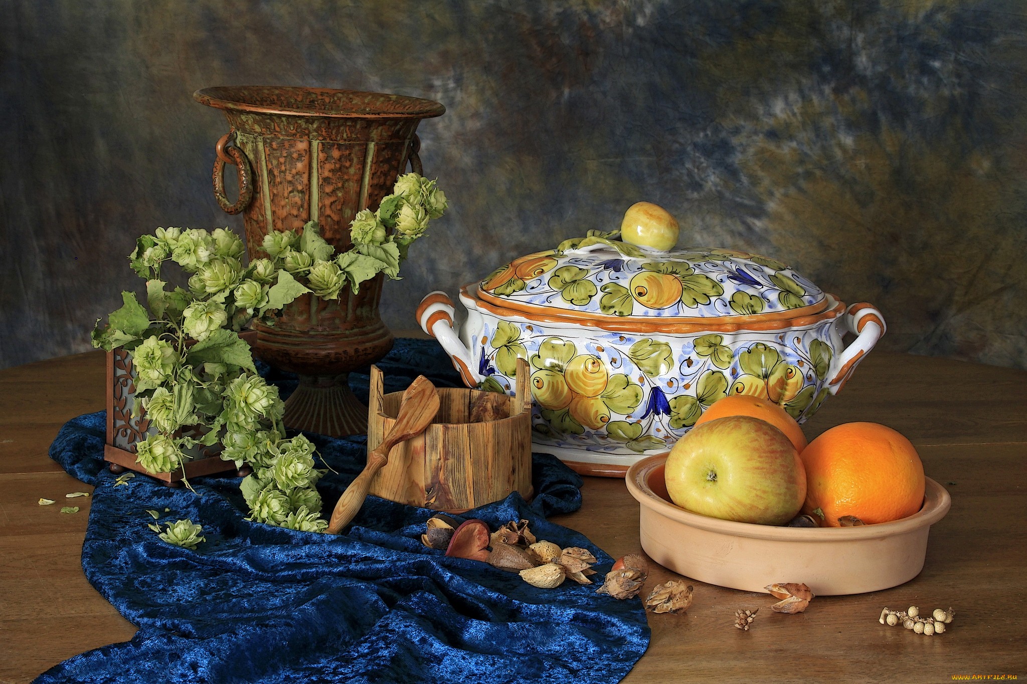 Elegant Still Life: Classic Food Harmony in HD Wallpaper