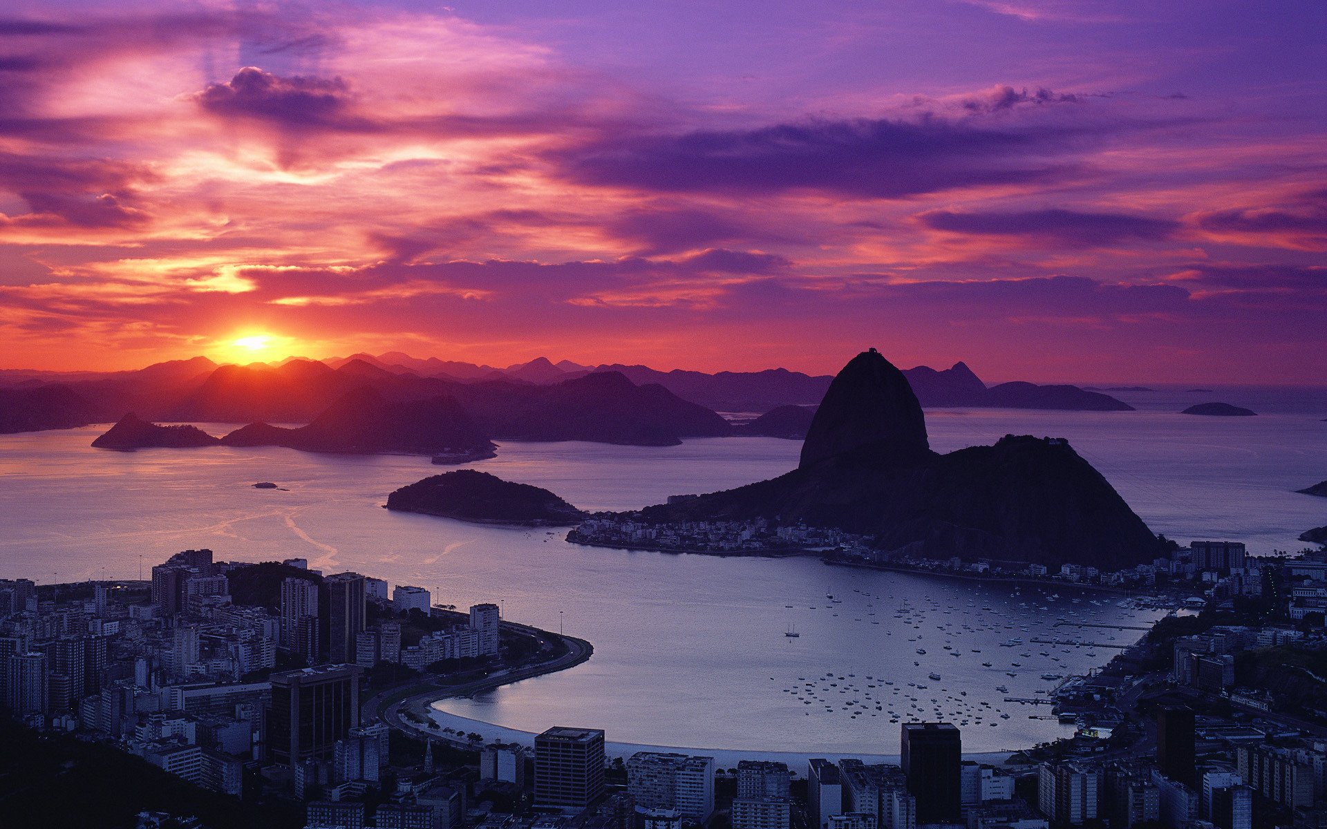 Download Sunset Brazil Man Made Rio De Janeiro HD Wallpaper
