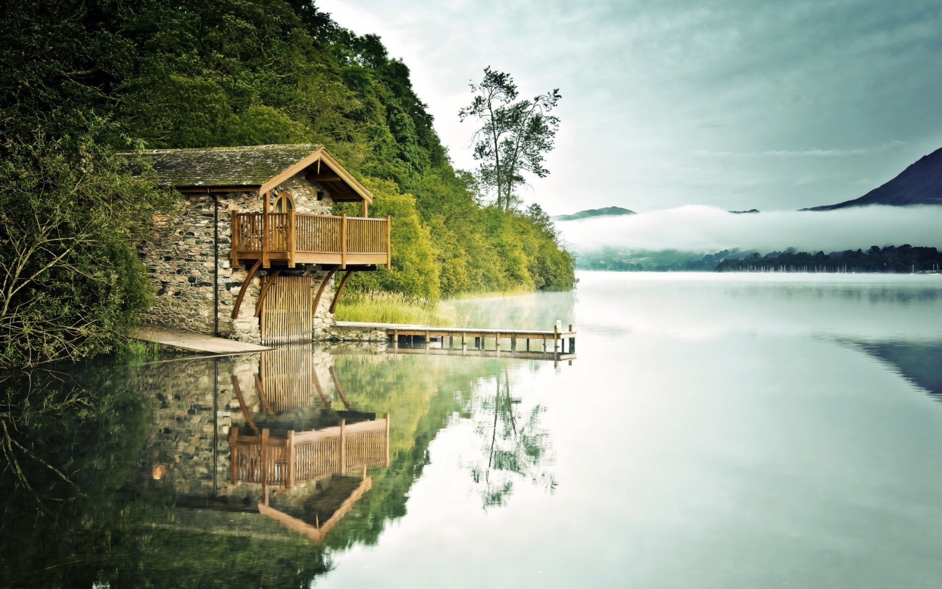 Download Building Pier Lake Photography Reflection HD Wallpaper