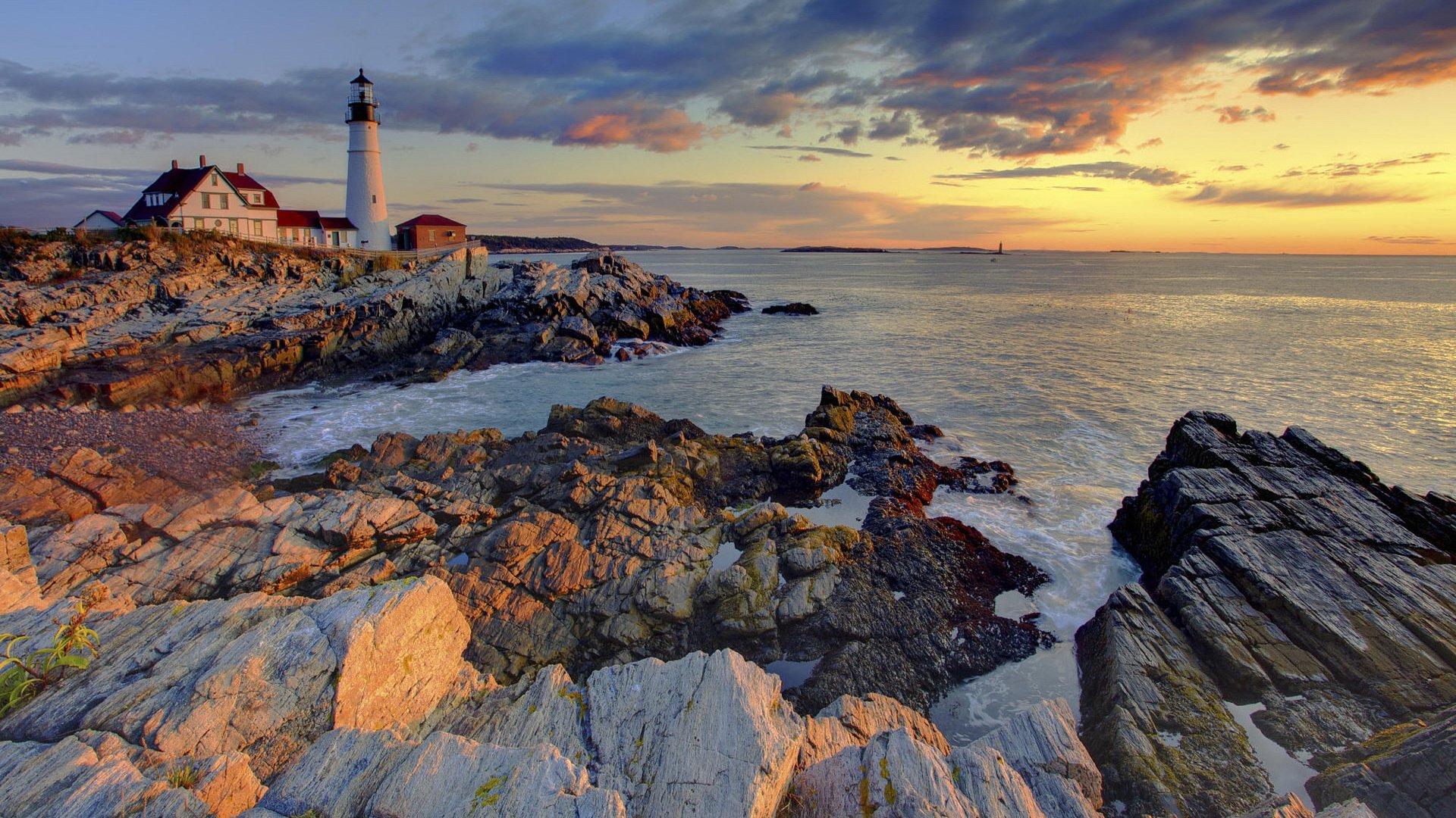 Coastal Man-Made Lighthouse — HD Wallpaper | 1920x1080 | Wallpaper Abyss