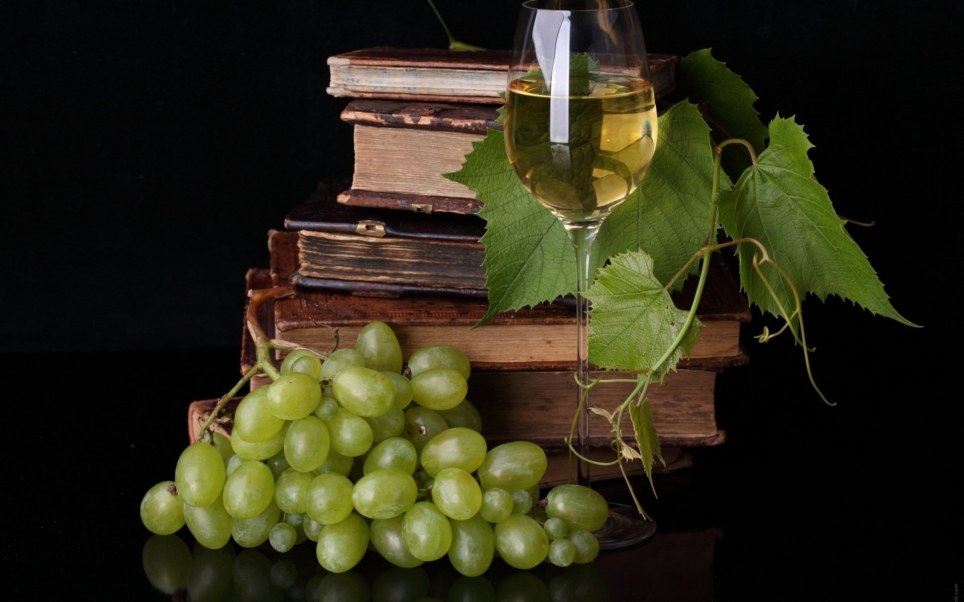Elegant Pairing: Grapes & White Wine HD Wallpaper | 1920x1200 ...
