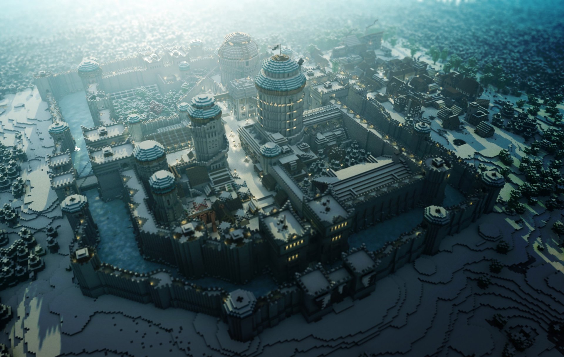 Minecraft Castle City - Stunning HD Wallpaper