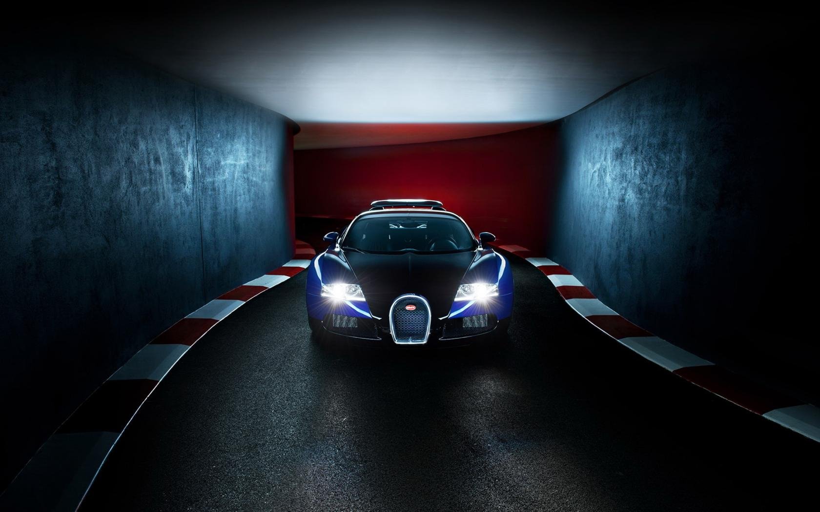 HD Bugatti Veyron: Sleek Speed in the Shadows | 1680x1050 | Wallpaper Abyss