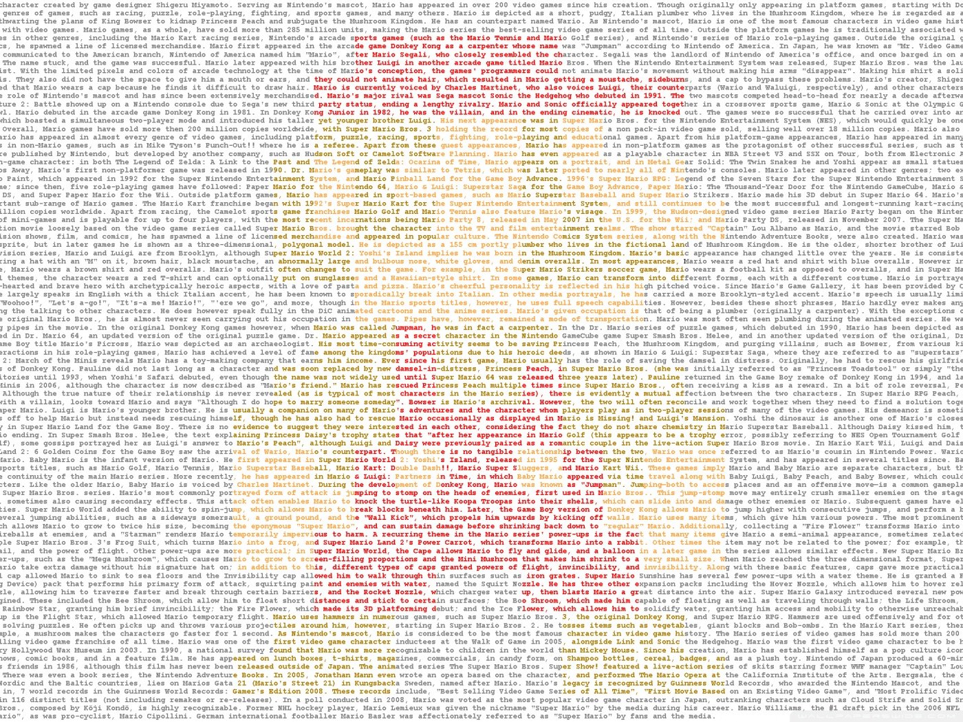 Download Typography Mario Video Game Super Mario Wallpaper