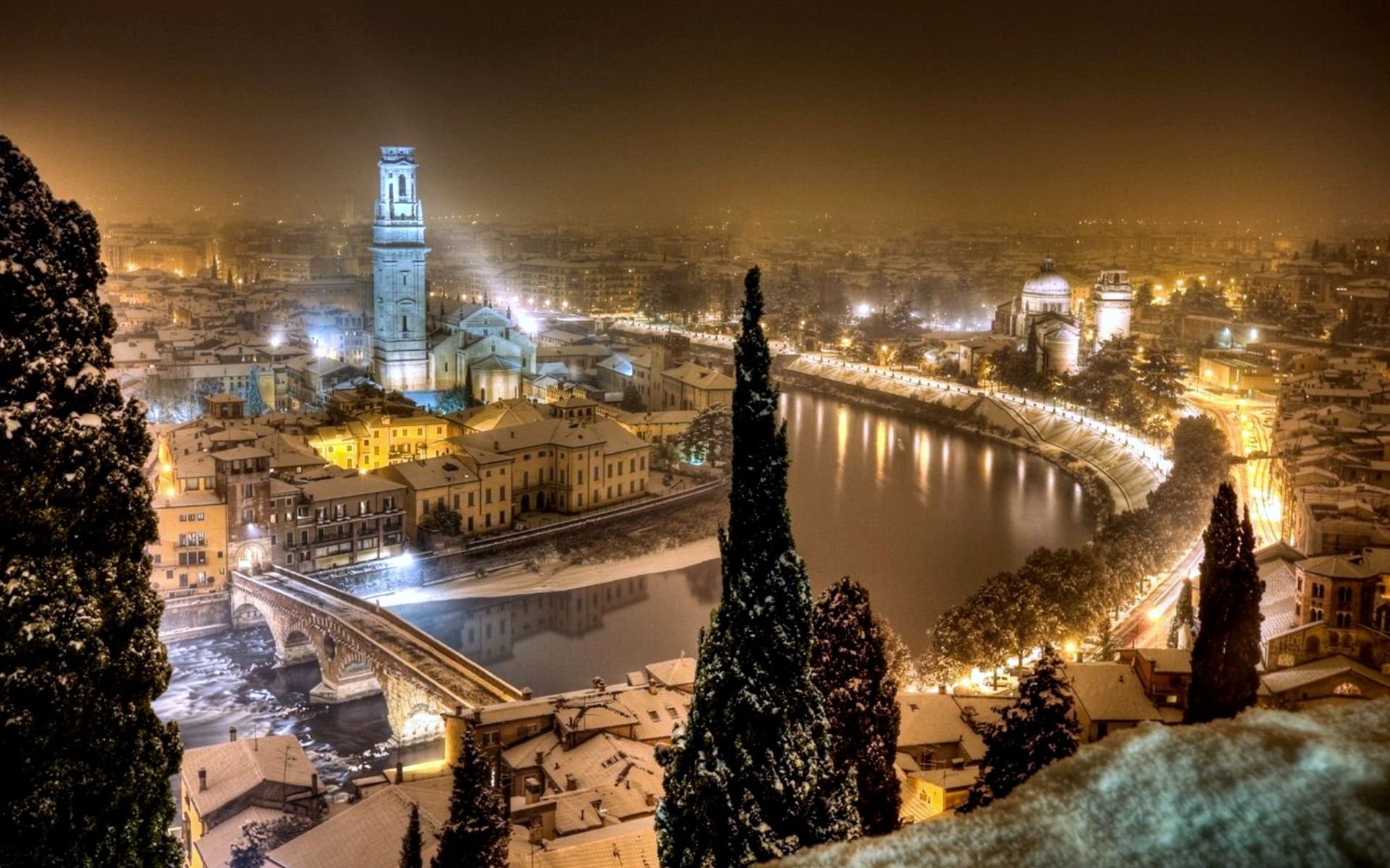 City Lights: A Stunning Man-Made Urban HD Nightscape | 1920x1200 ...