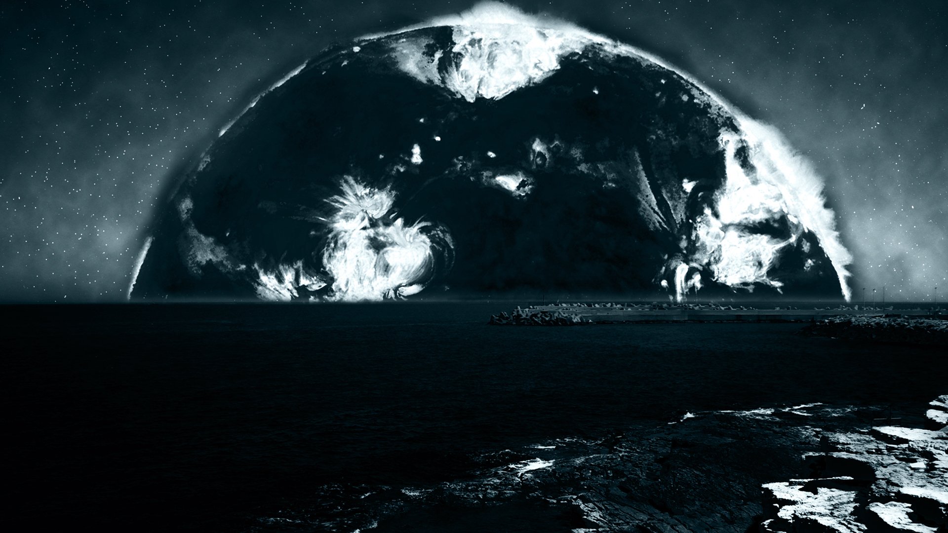 Download Sci Fi Planet Rise HD Wallpaper