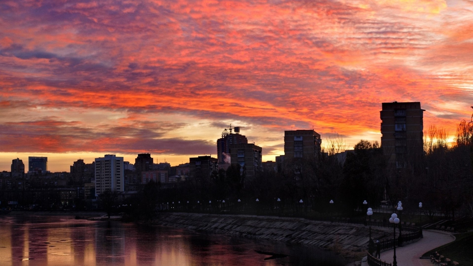 2K City Sunset — Urban Skyline Wallpaper | 2560x1440 | Wallpaper Abyss