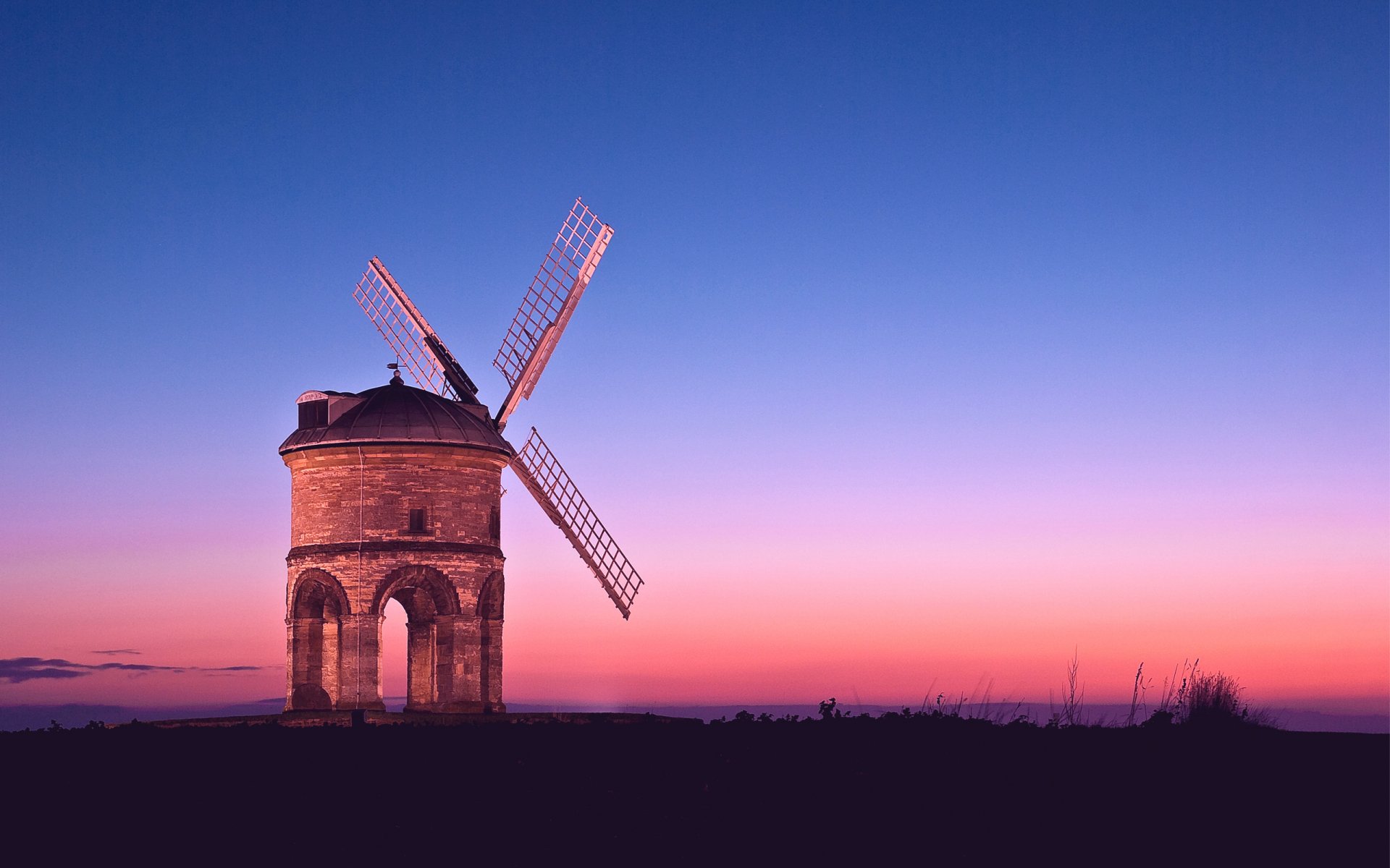 Serene Windmill at Sunset | HD Man-Made Marvel Wallpaper