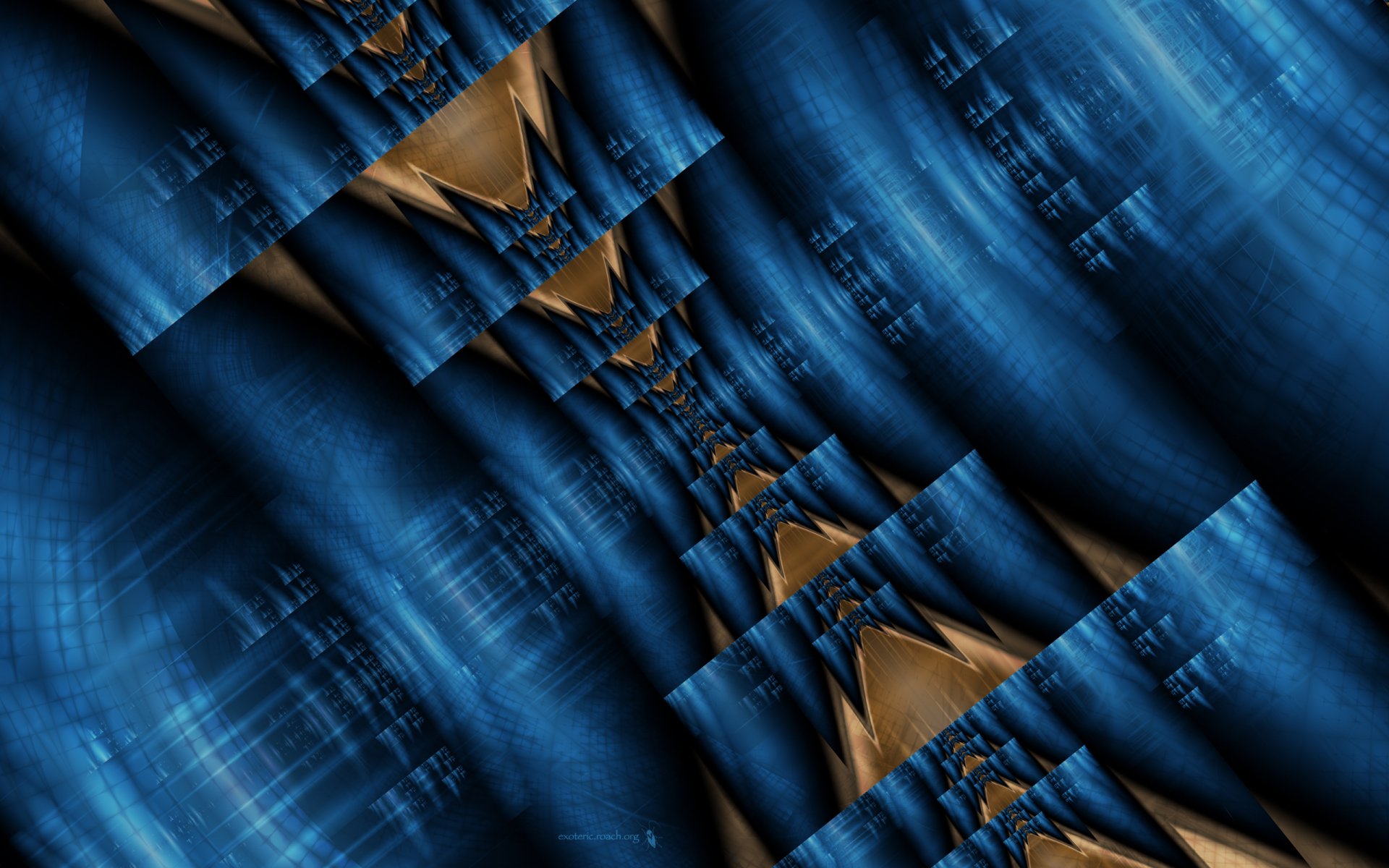 Deep Blue Abstract HD: Waves of Modern Art