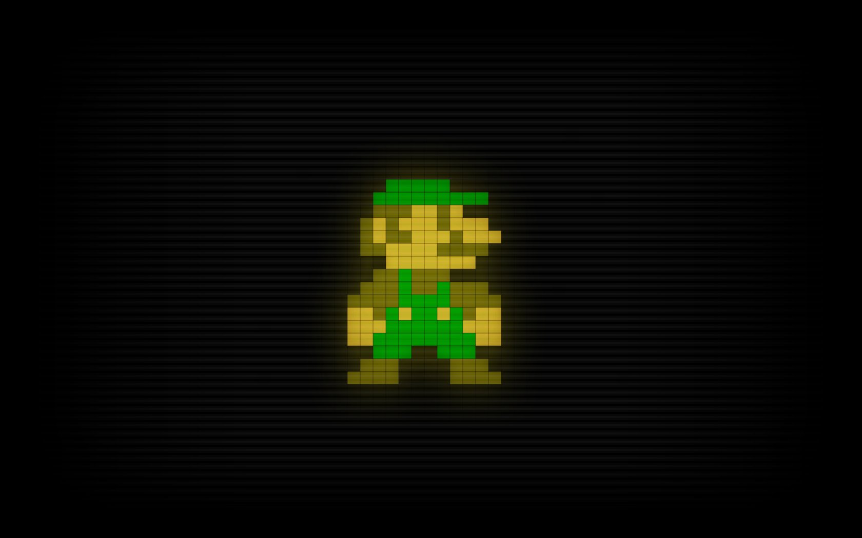 HD Super Mario Bros. Luigi Pixel Art Wallpaper – Free Download