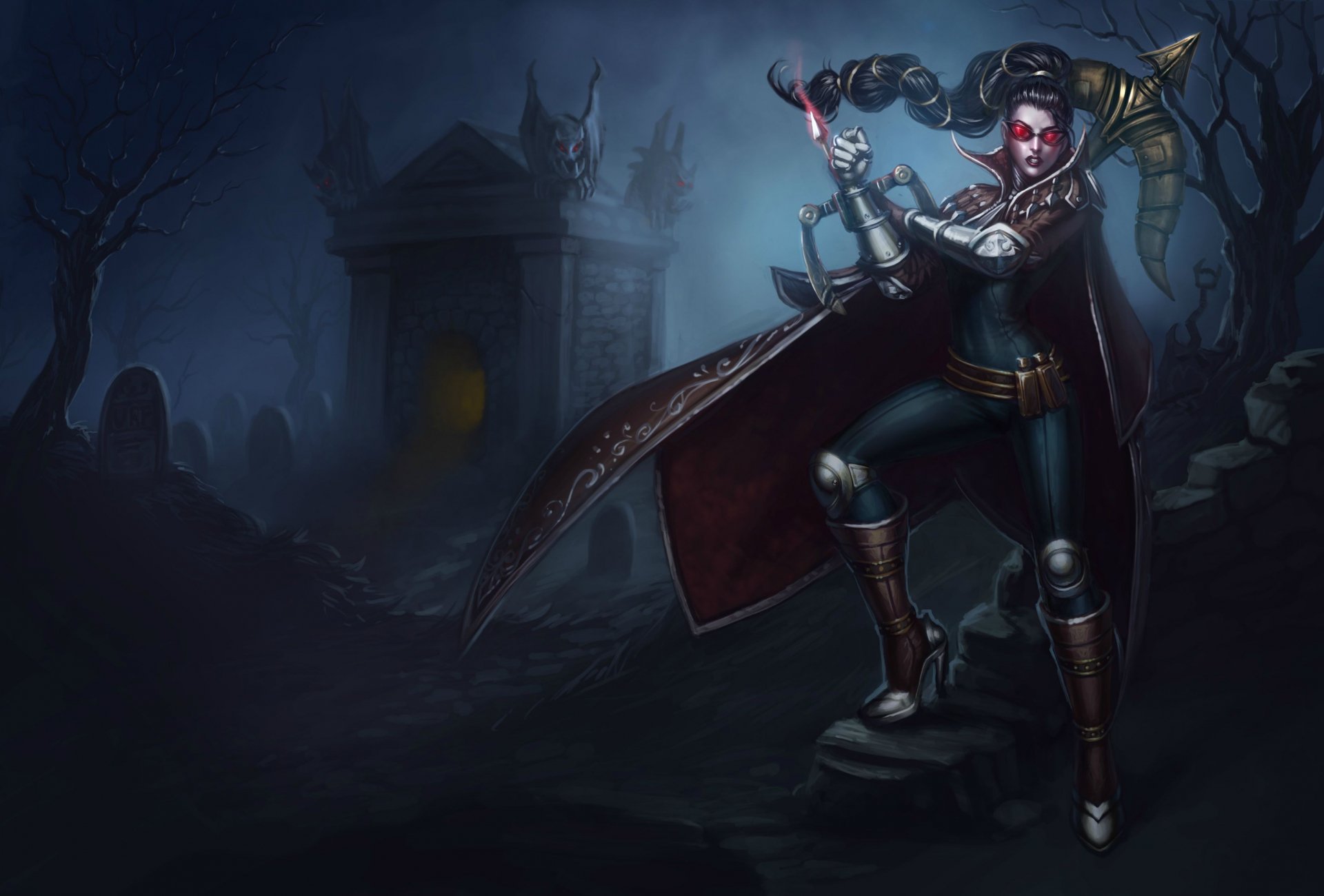 Vayne Unleashed: HD League of Legends Wallpaper