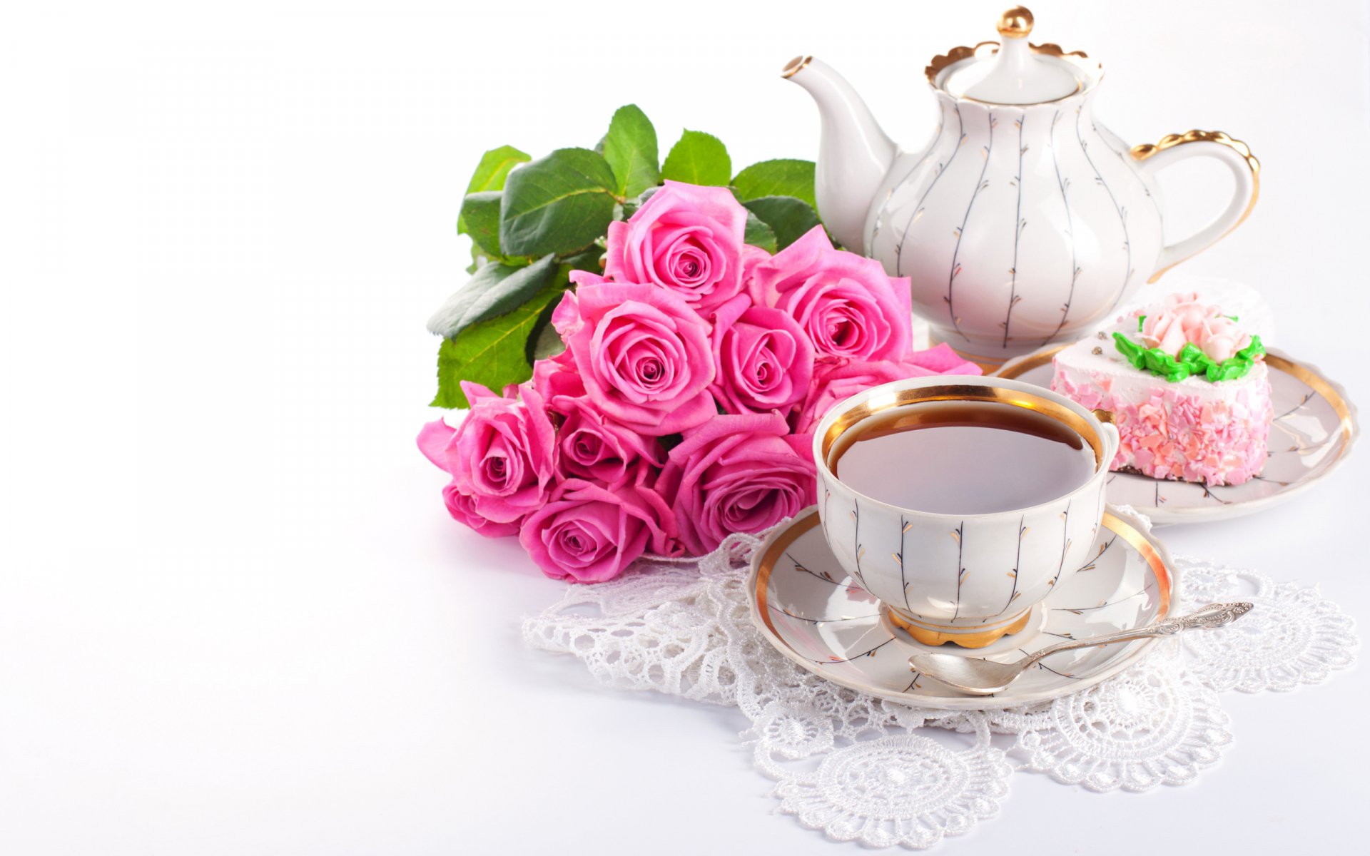 Serene Tea Time: A Delightful HD Wallpaper Offering
