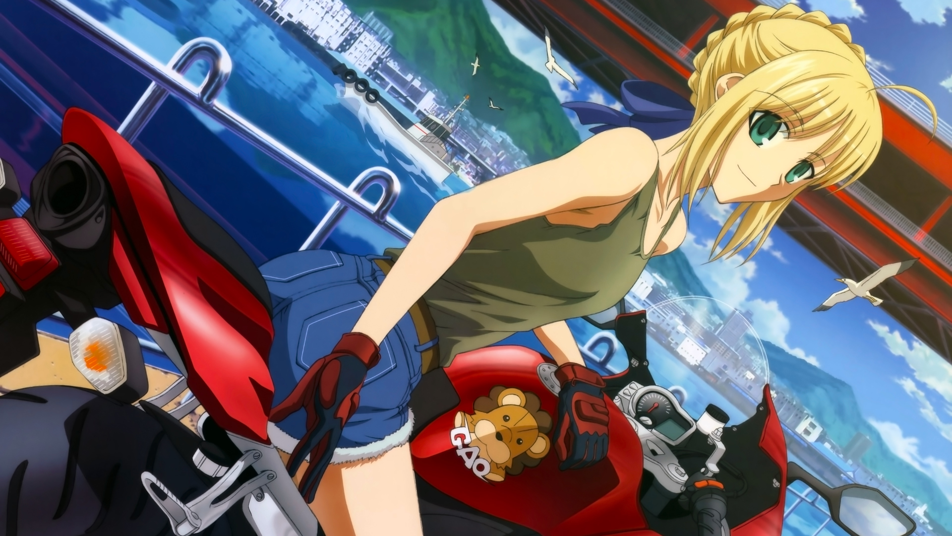 Saber’s Summer Ride – HD Fate/Zero Anime Wallpaper