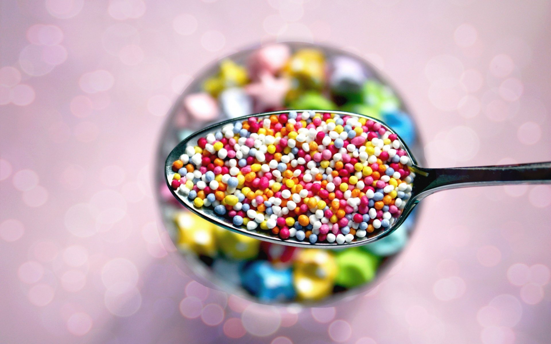Sweet Bokeh Delight: Colorful Candy Sprinkles HD Wallpaper | 2560x1600 ...