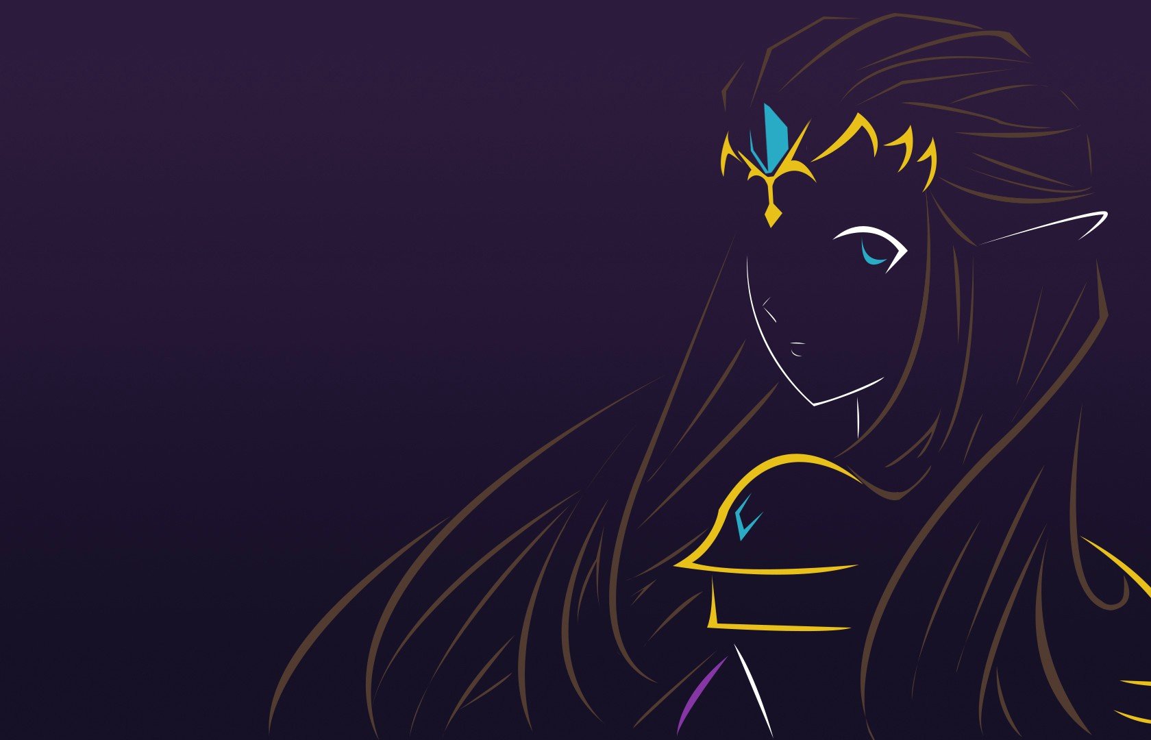 Legend of Zelda HD Artwork: Mystical Princess in Nightscape