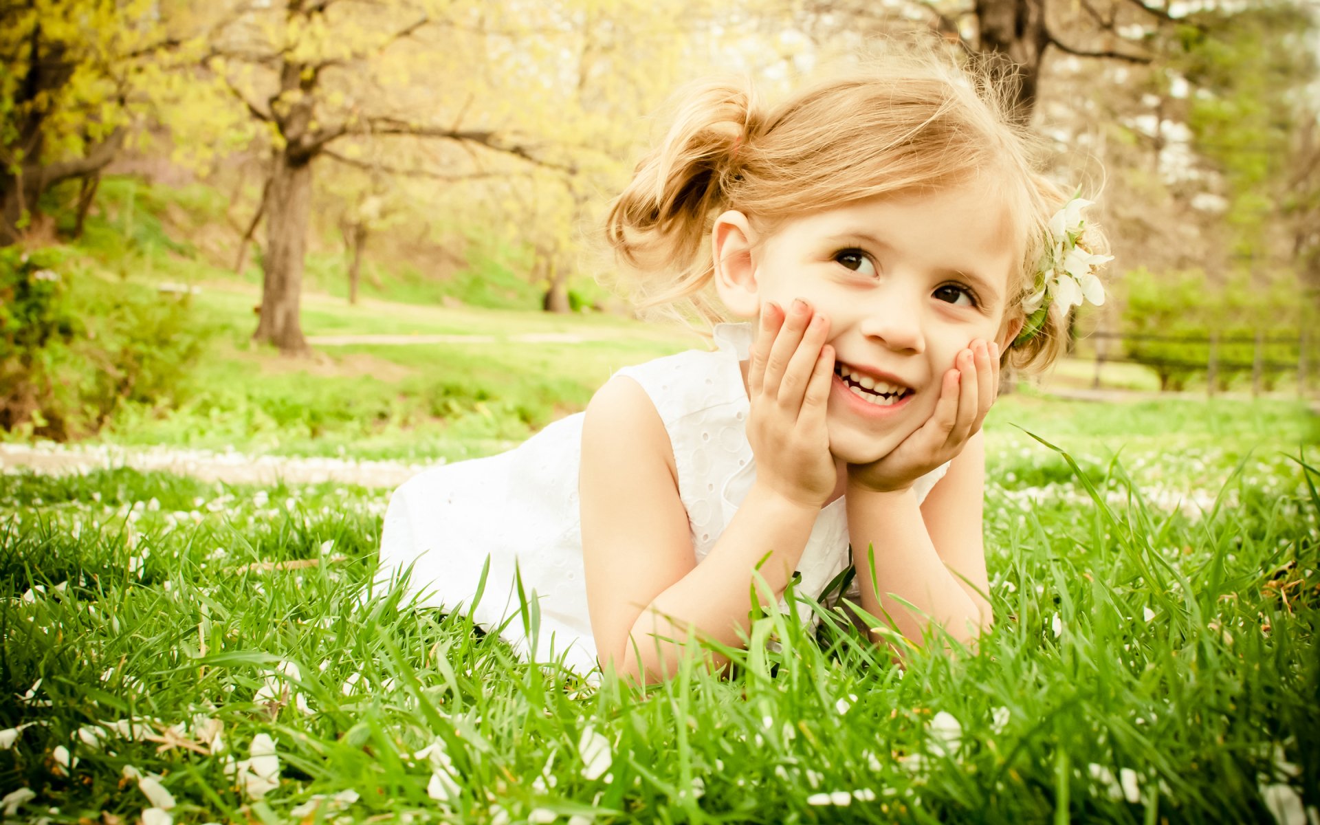 Joyful Moments: A HD Wallpaper of a Child in Nature