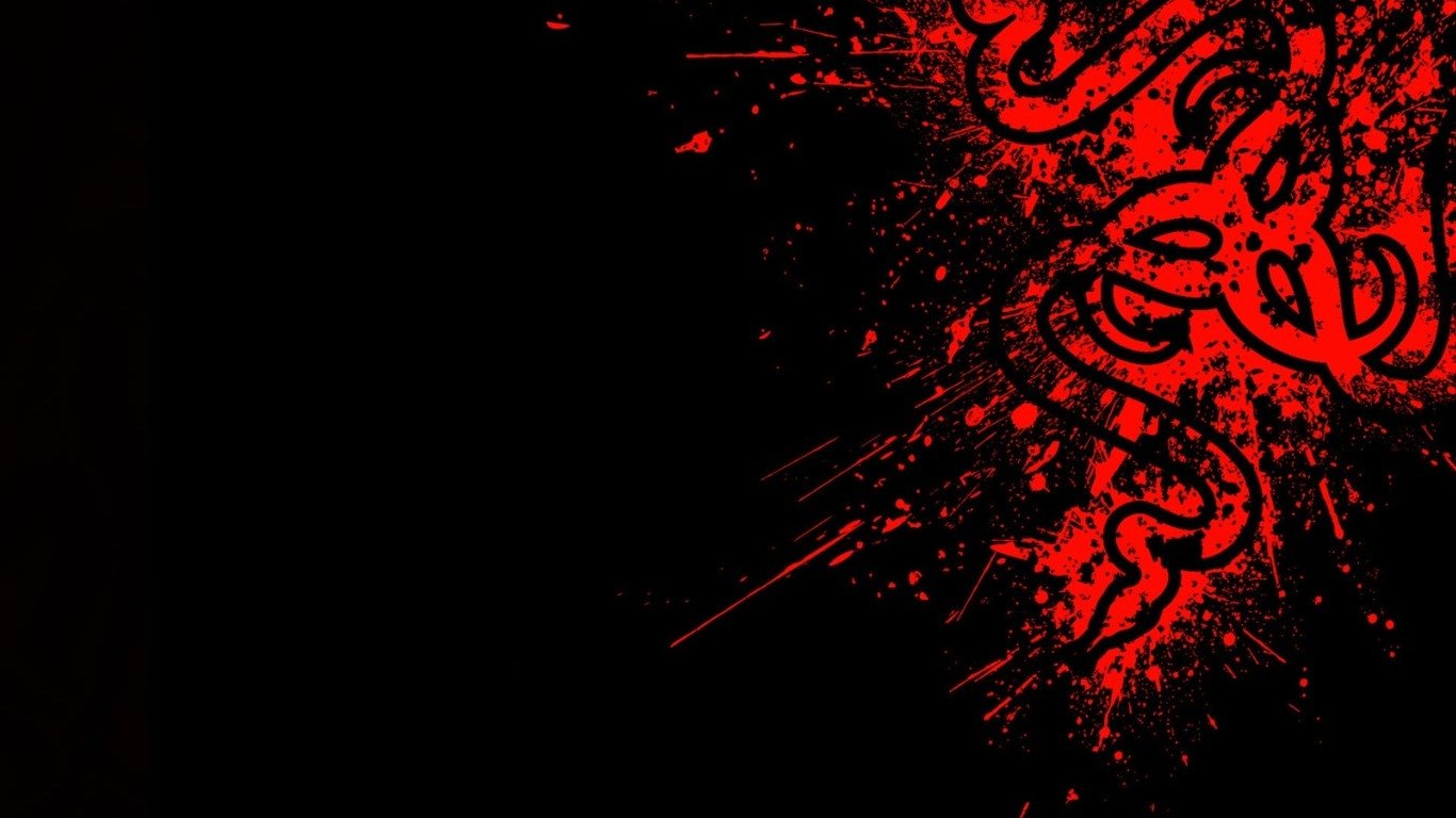 Razer Red Tapety na komputer, tła pulpitu | 1366x768 | ID:404838