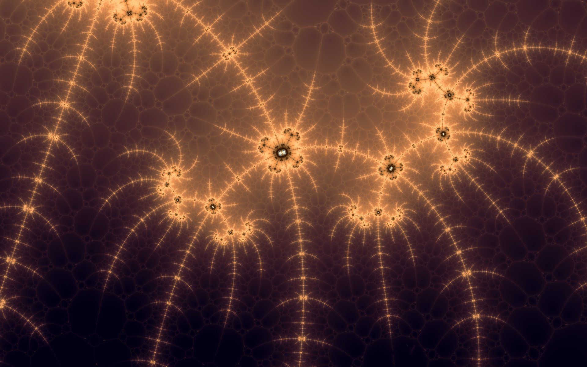 Radiant Fractal Web - HD Abstract Wallpaper