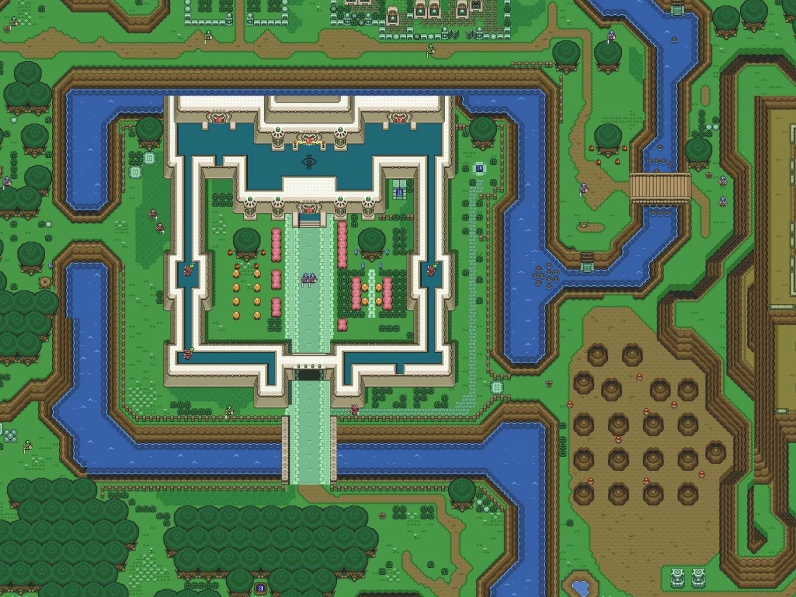 Legend of Zelda: A Link to the Past – HD Castle Map Wallpaper