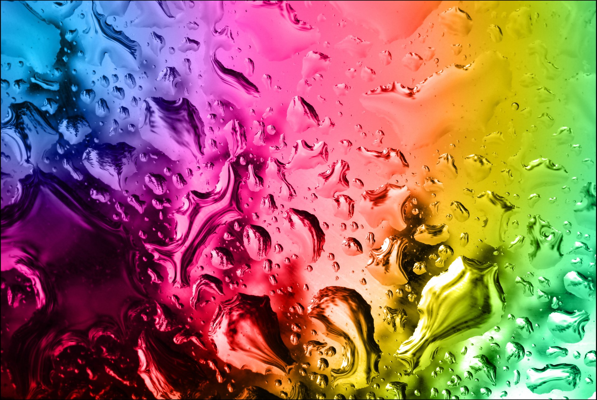 4K Ultra HD Water Drop Photography: Vibrant Rainbow Droplets Wall Art