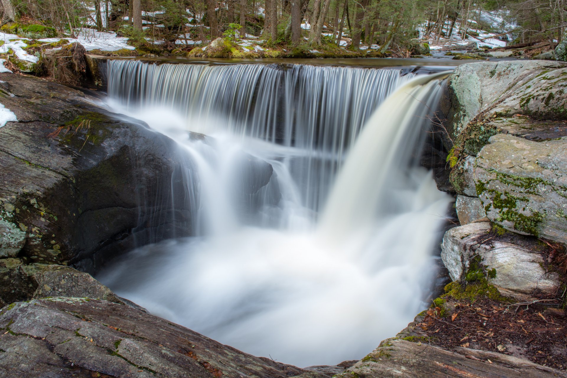 Serene Cascade: HD Waterfall in Untouched Nature | 2048x1367 ...
