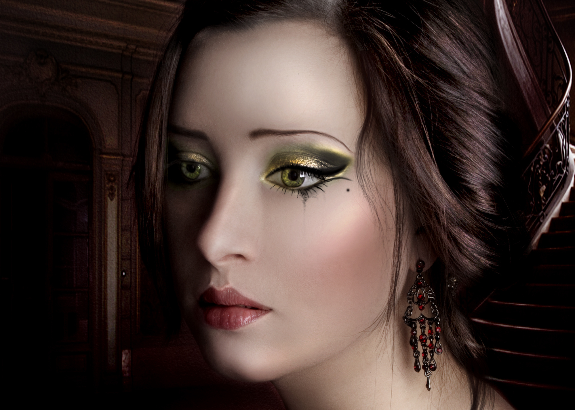 Download Woman Face HD Wallpaper