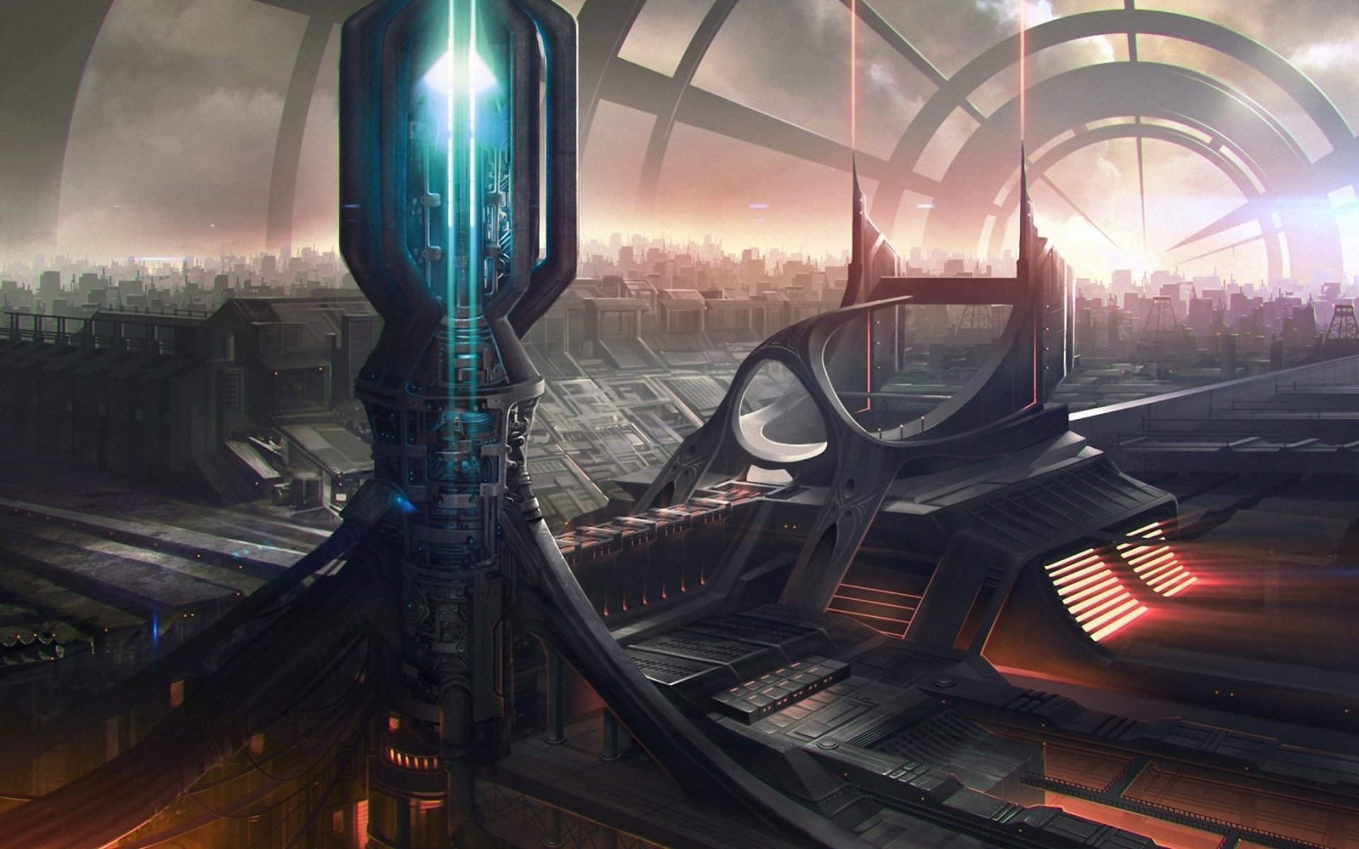 Sci-Fi Cityscape HD Wallpaper