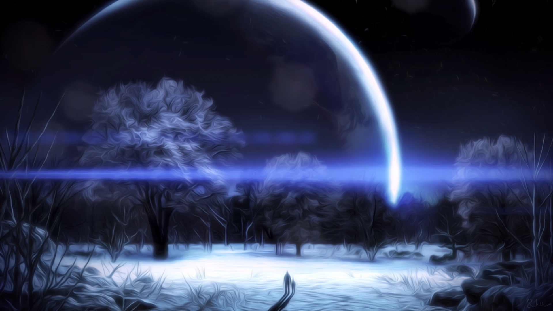 Mass Effect 3 - 2K Quad HD Wallpaper: Frostmoon Horizon by Liku