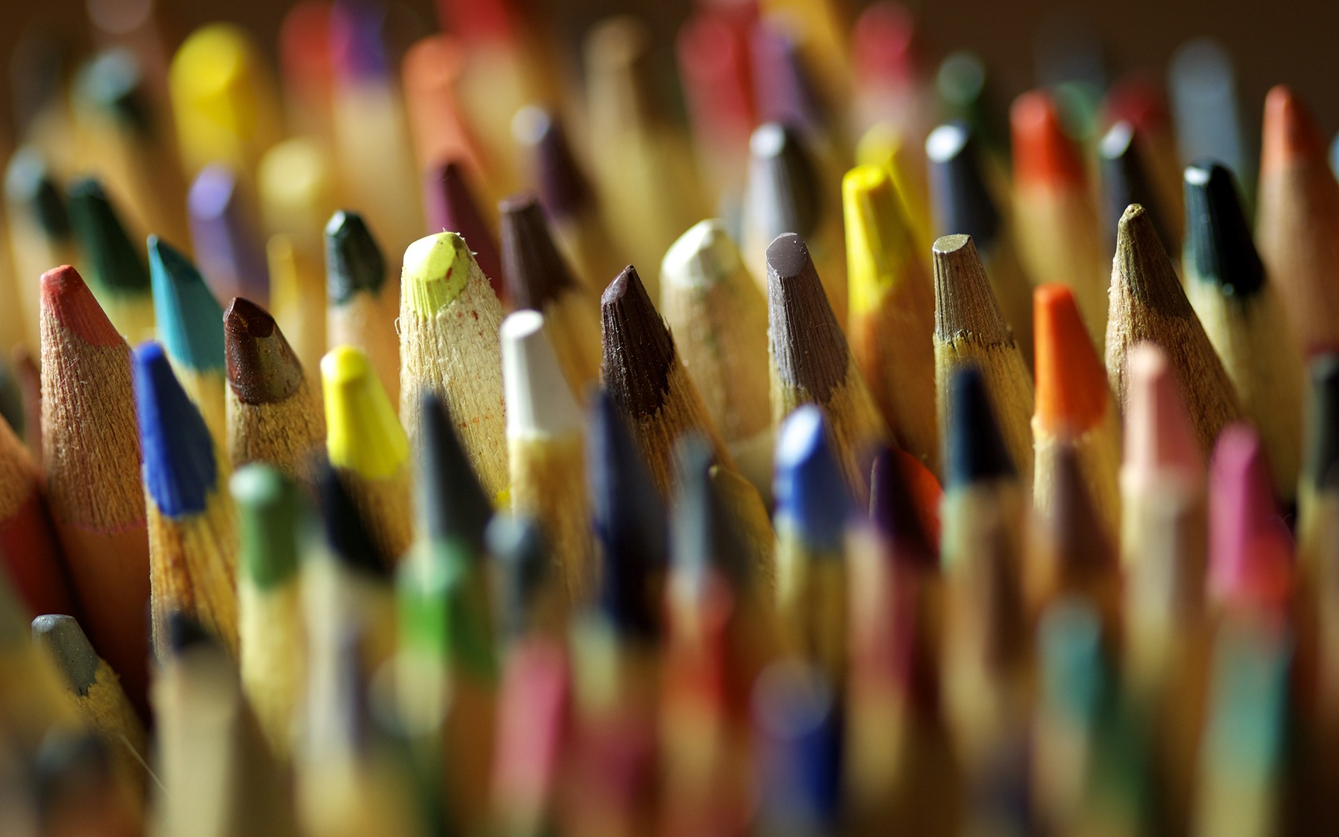 Vibrant Pencil Tips: A Stunning HD Photography Wallpaper