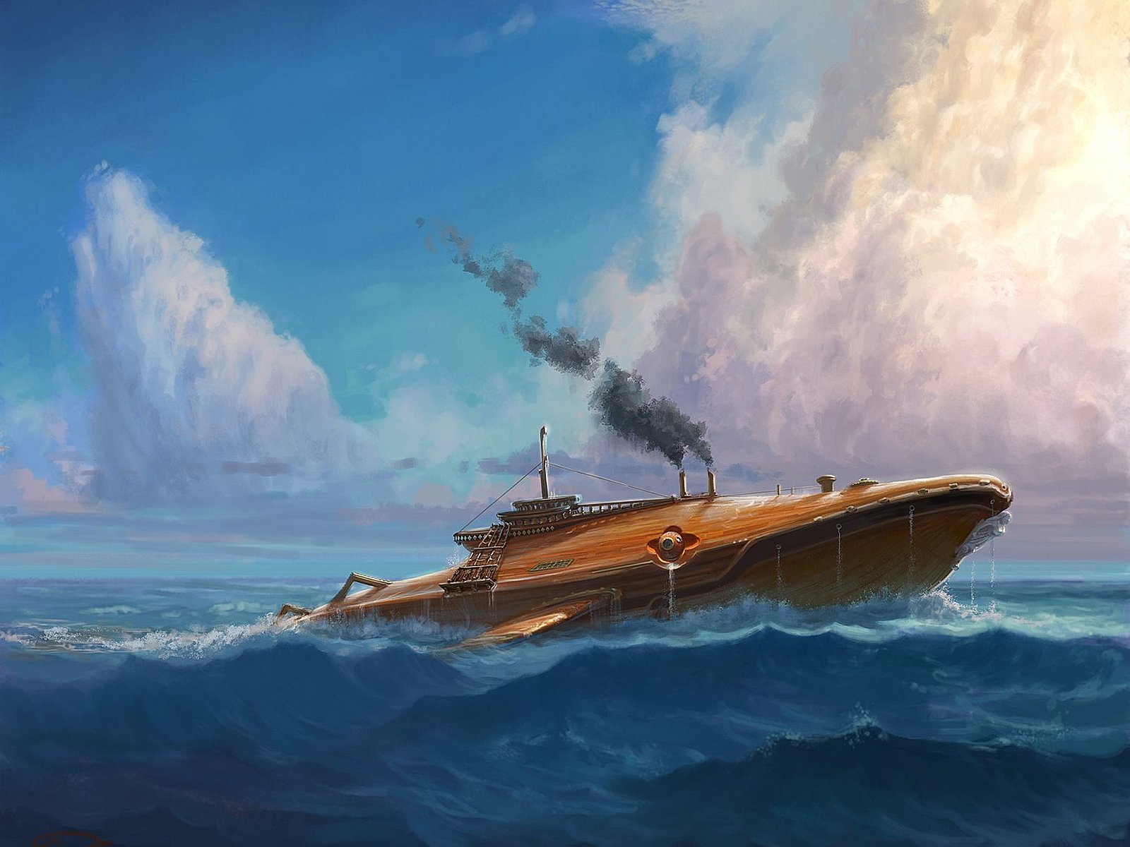 Epic Fantasy Voyage: HD Ship Wallpaper | 1600x1200 | Wallpaper Abyss