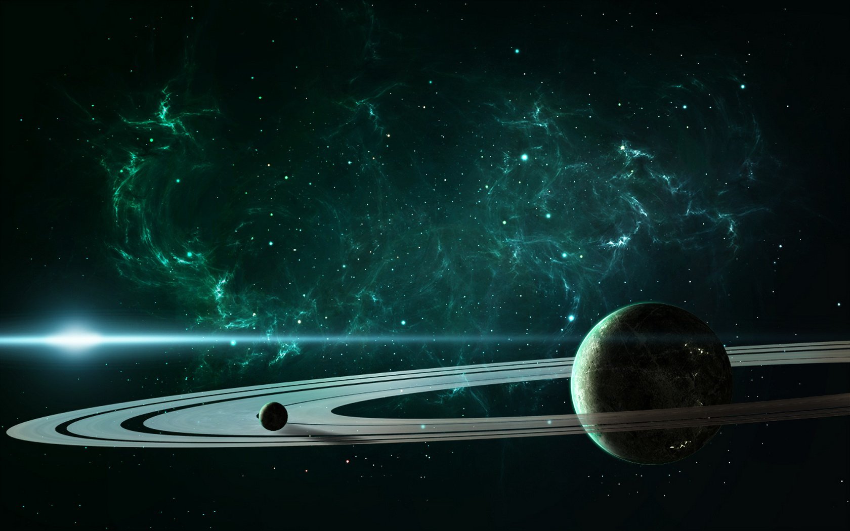 Sci Fi Planetary Ring Wallpaper