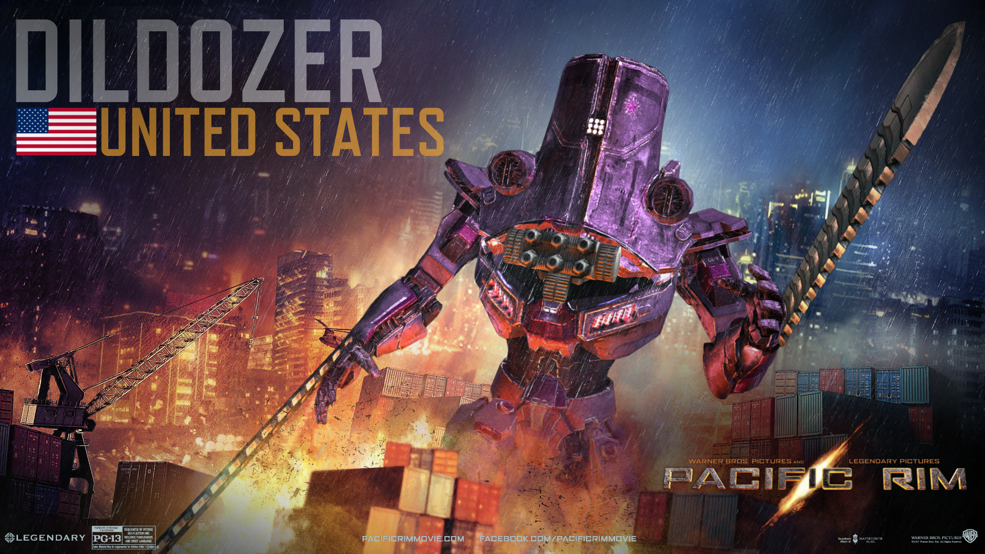 Pacific Rim HD Wallpaper: United States Jaeger – The Dozer in Action
