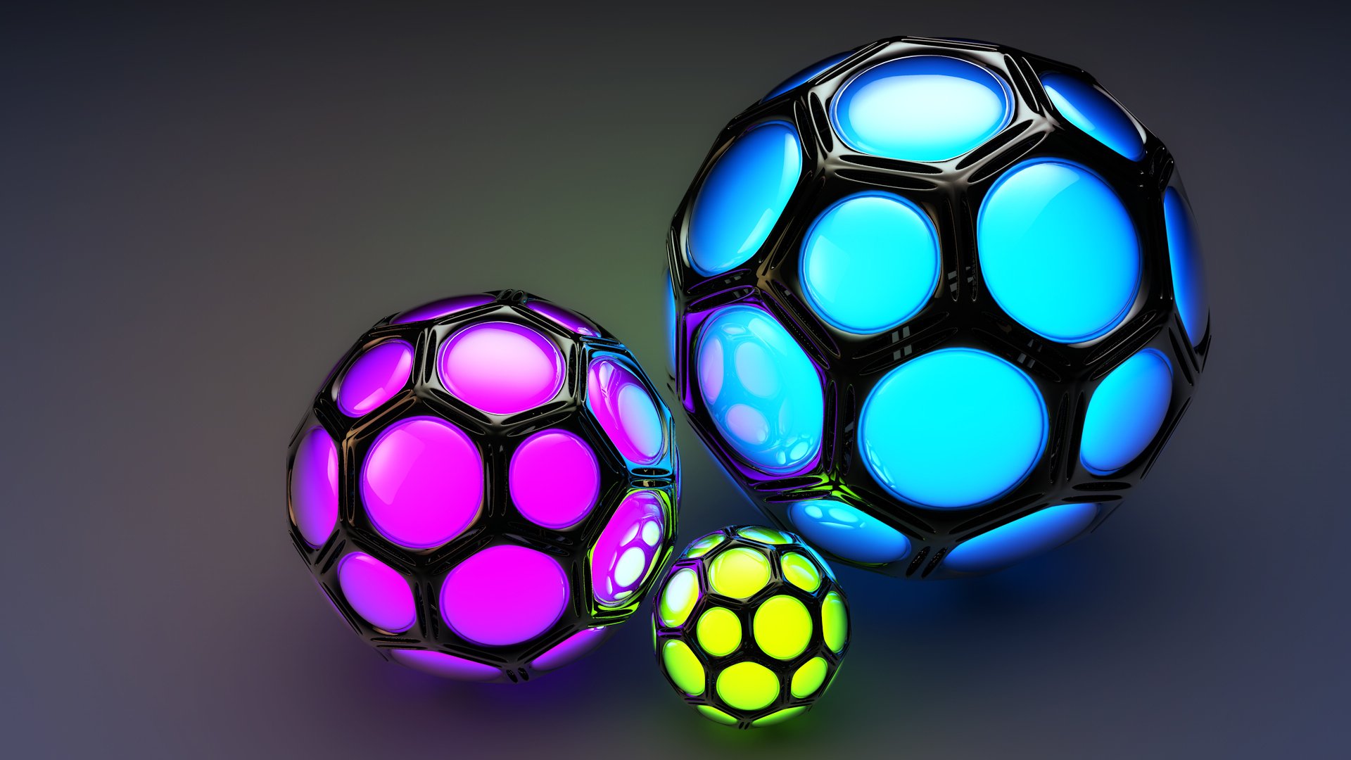 Vibrant Abstract Balls: A Stunning HD Wallpaper