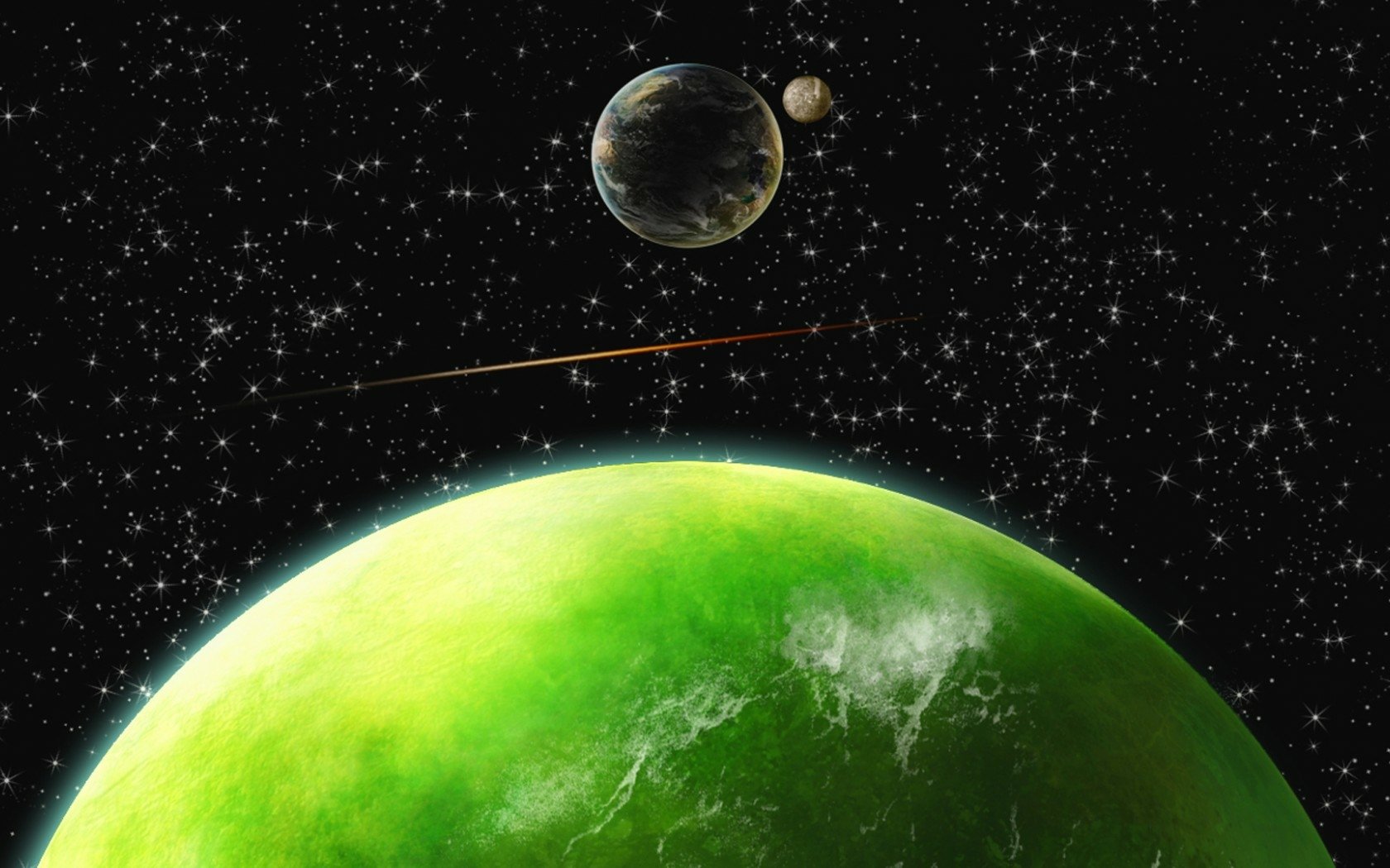HD Sci-Fi Planet: A Glimpse into the Cosmic Frontier | 1680x1050 ...