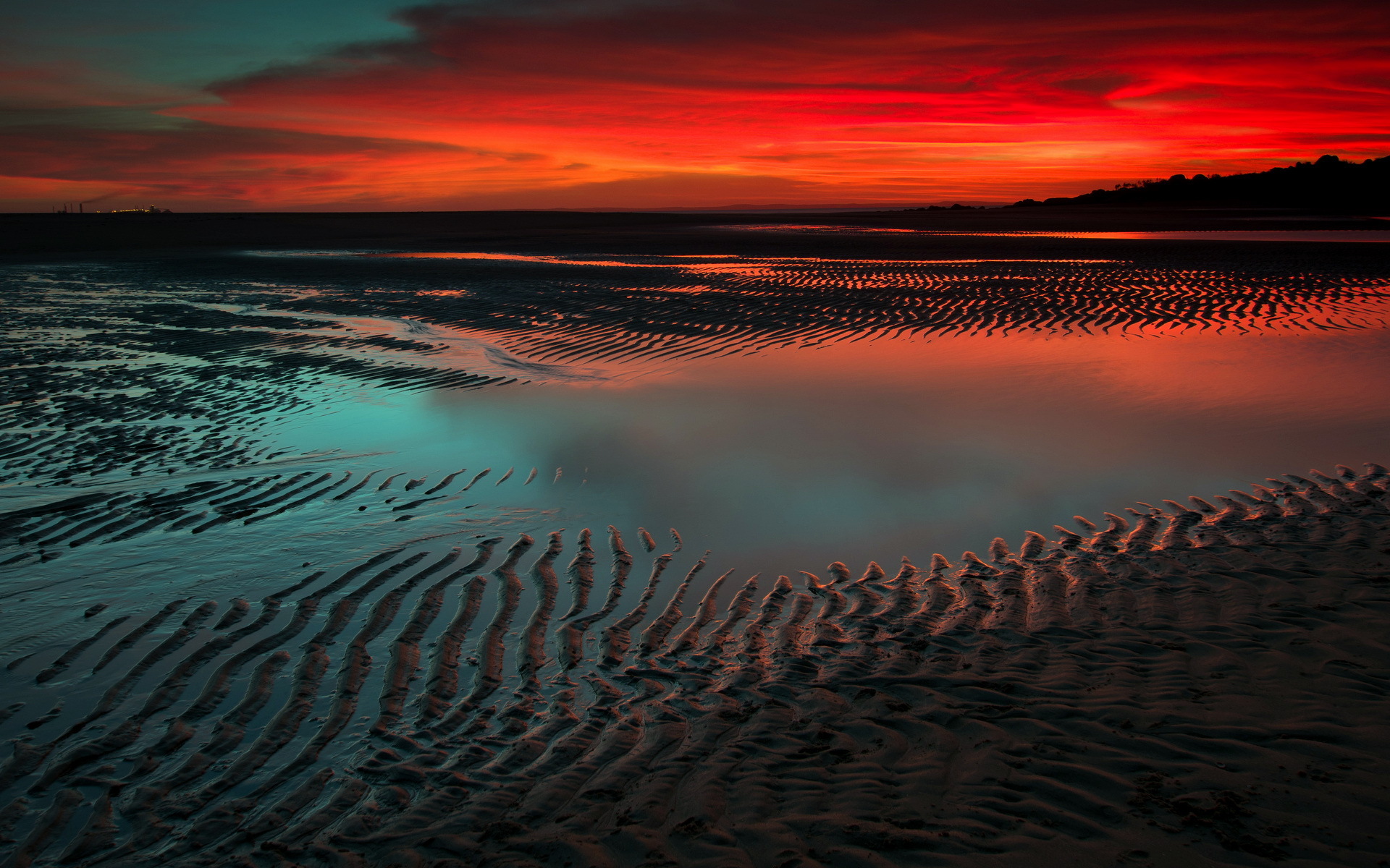 Serene Sunset Reflection - HD Wallpaper