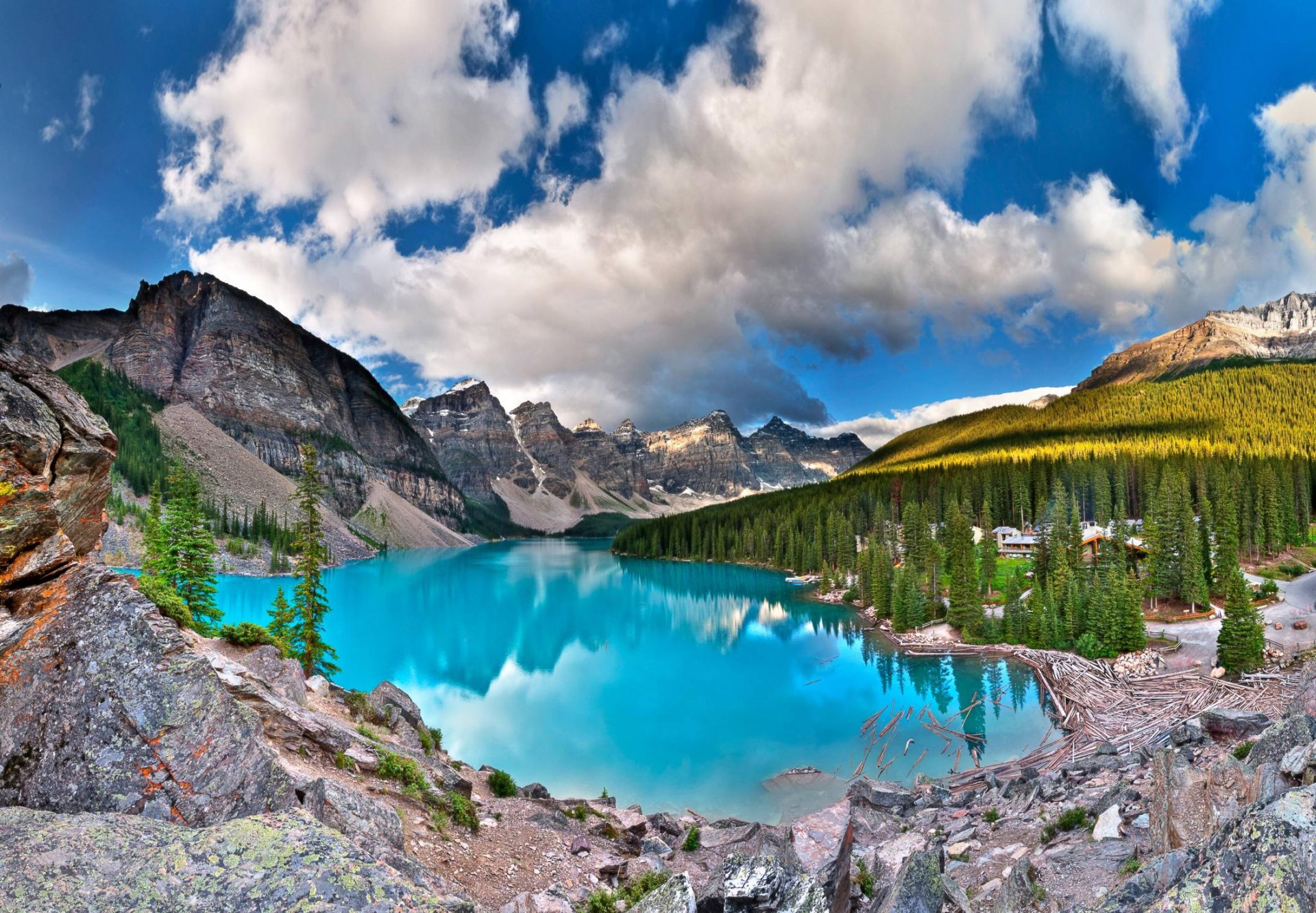 Moraine Lake Magic: Stunning Canadian Nature HD Wallpaper