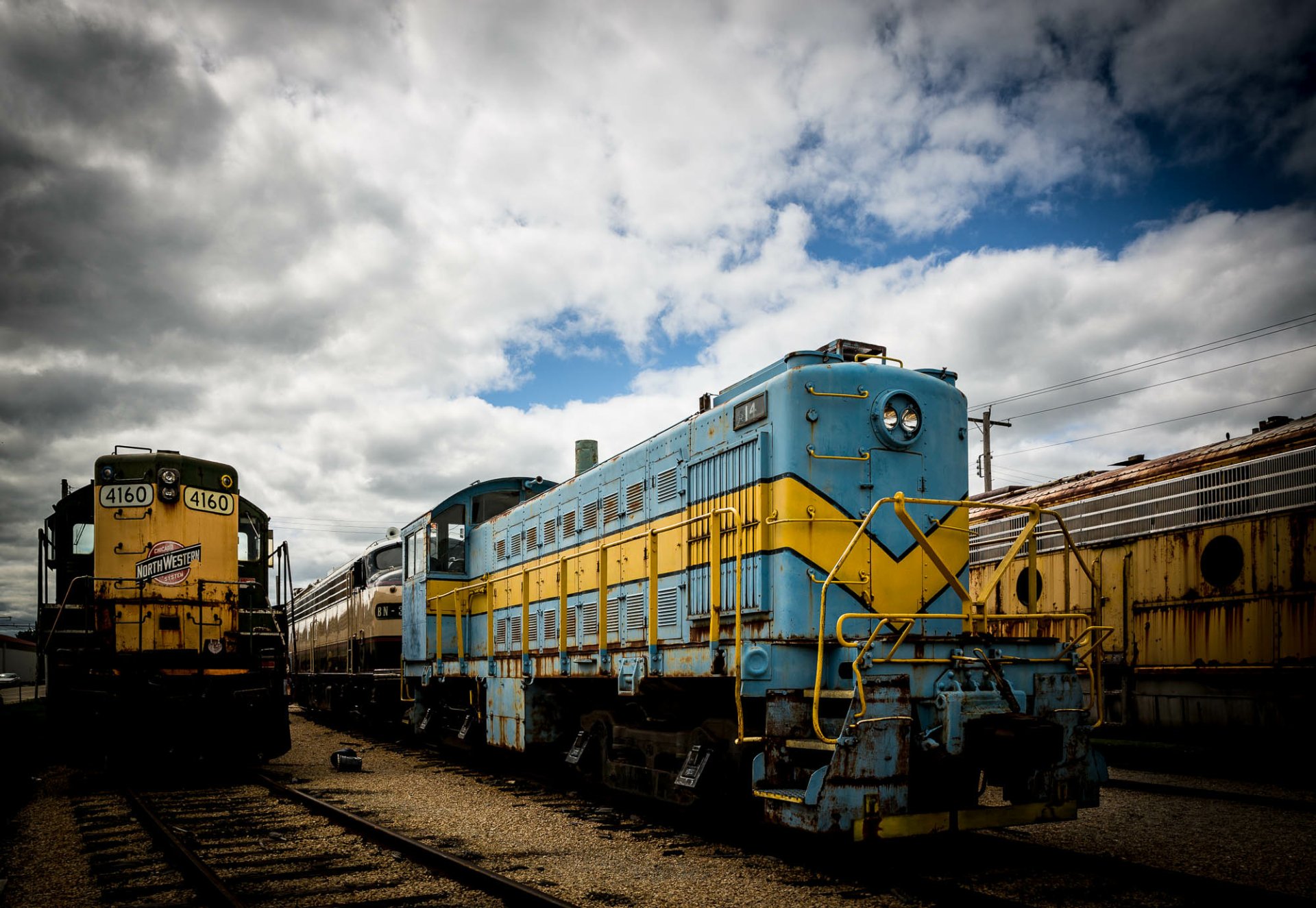 HD Train Journey: Powerful Vehicles Against a Dramatic Sky