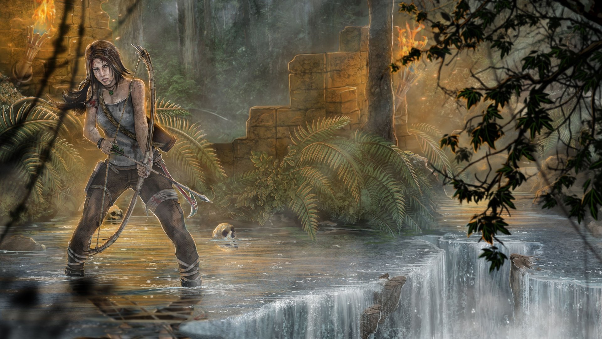 Lara Croft 4K Ultra HD Wallpaper | Epic Tomb Raider Adventure Scene ...