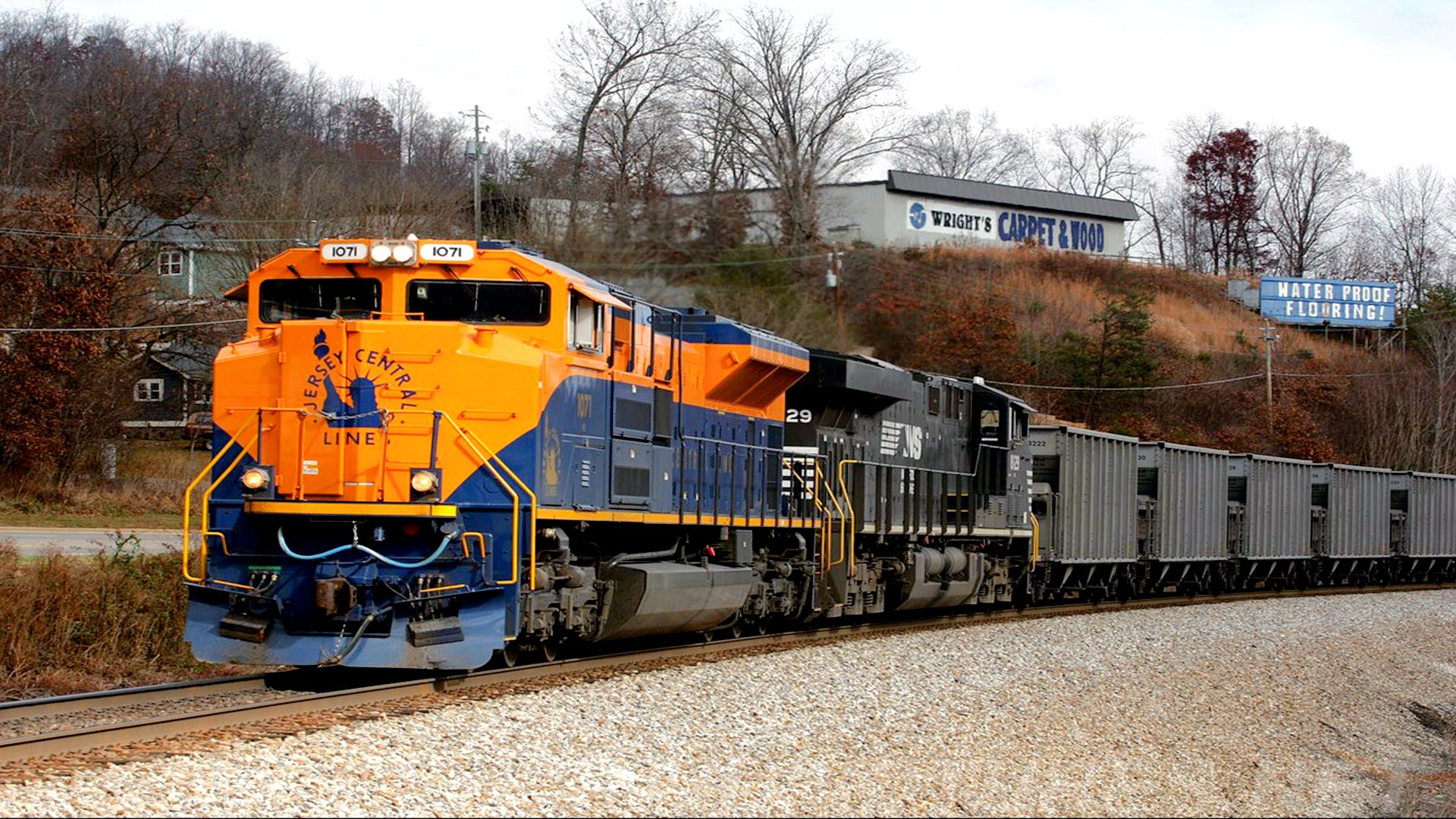 HD Freight Train in Motion: Powerful Vehicle on the Tracks