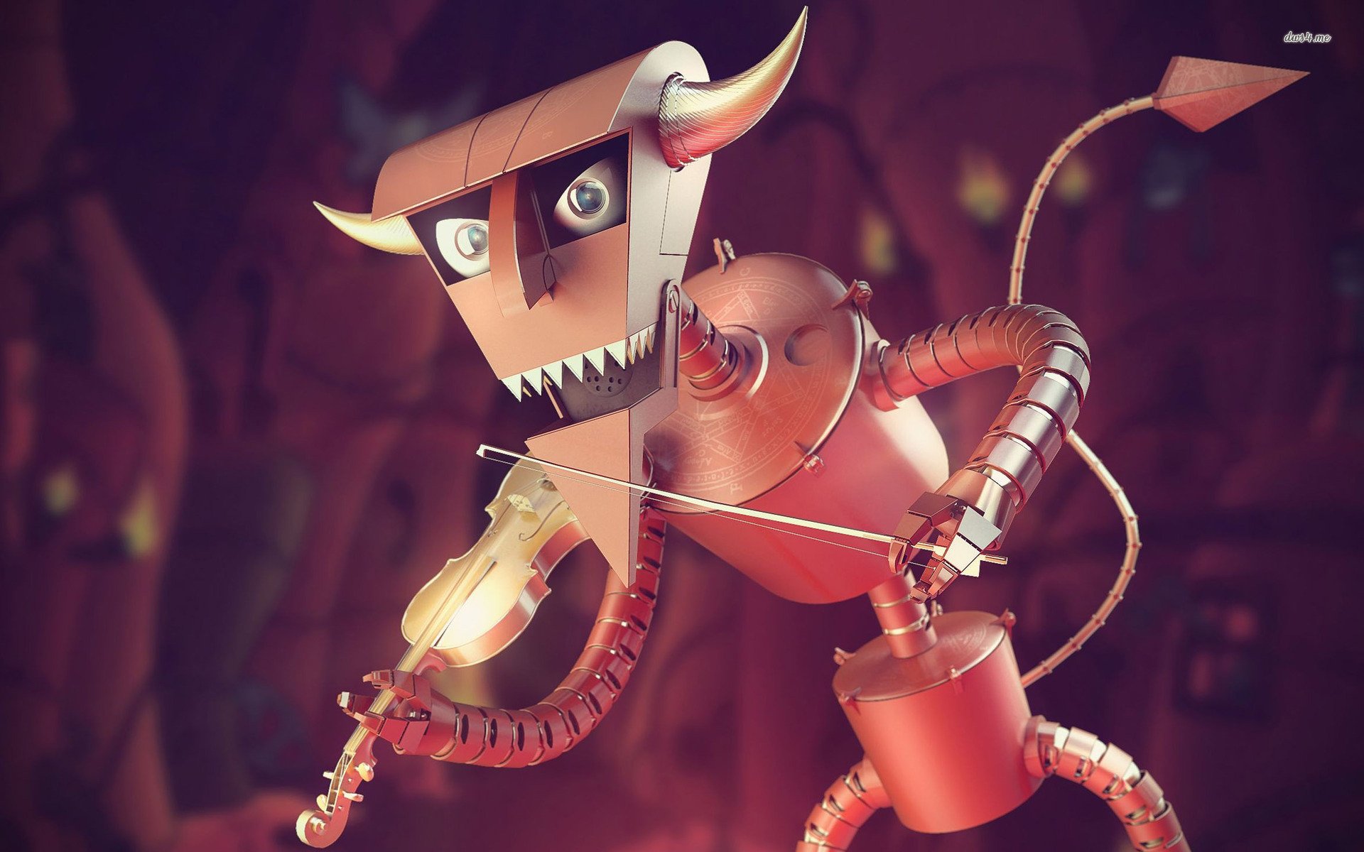 Futurama Sci-Fi Robot HD Wallpaper: Mechanical Maestro in Action ...