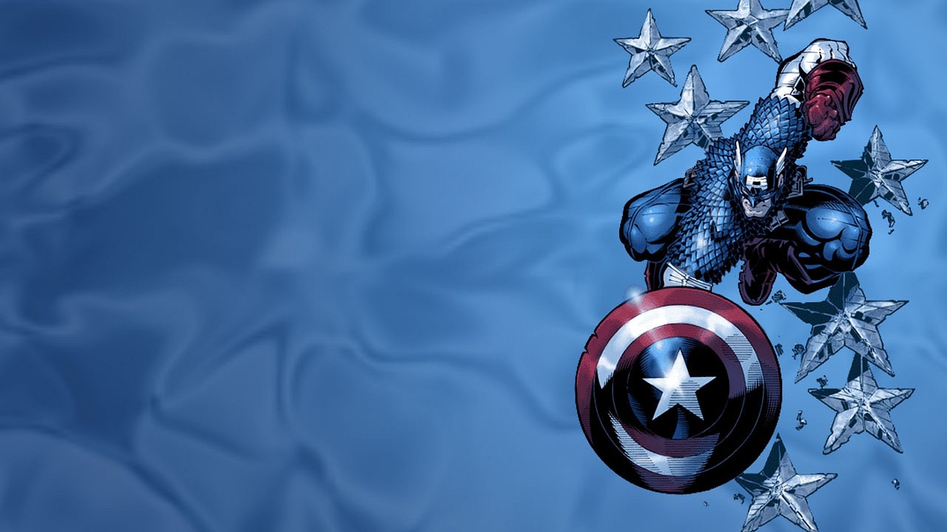 Captain America HD Comic Wallpaper – Shield of Justice in Action