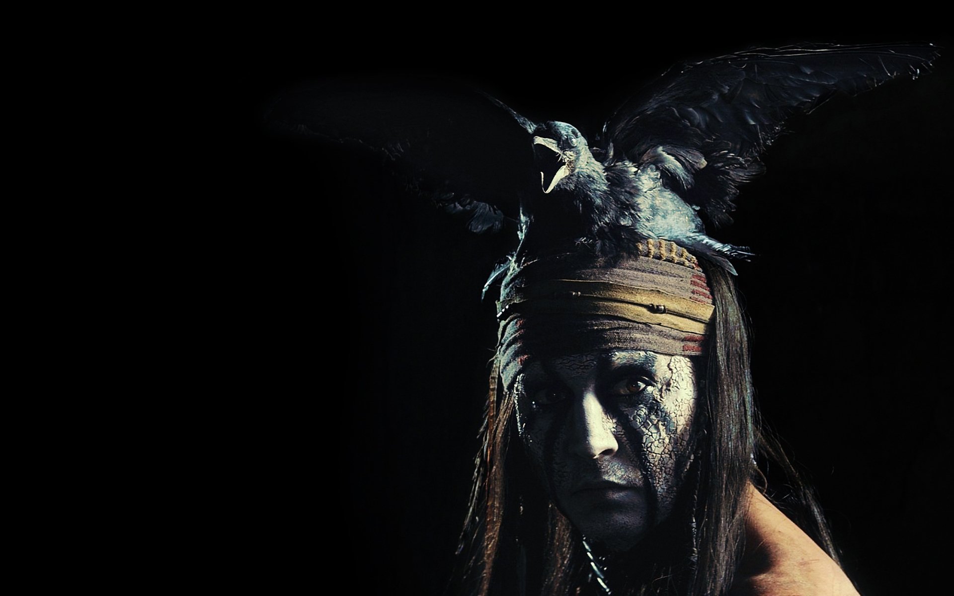 The Lone Ranger HD Wallpaper: Johnny Depp as Tonto in Striking Detail