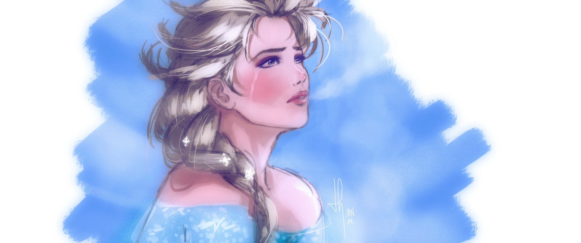 Download Snow Elsa (Frozen) Frozen (Movie) Movie HD Wallpaper by TholiaArt