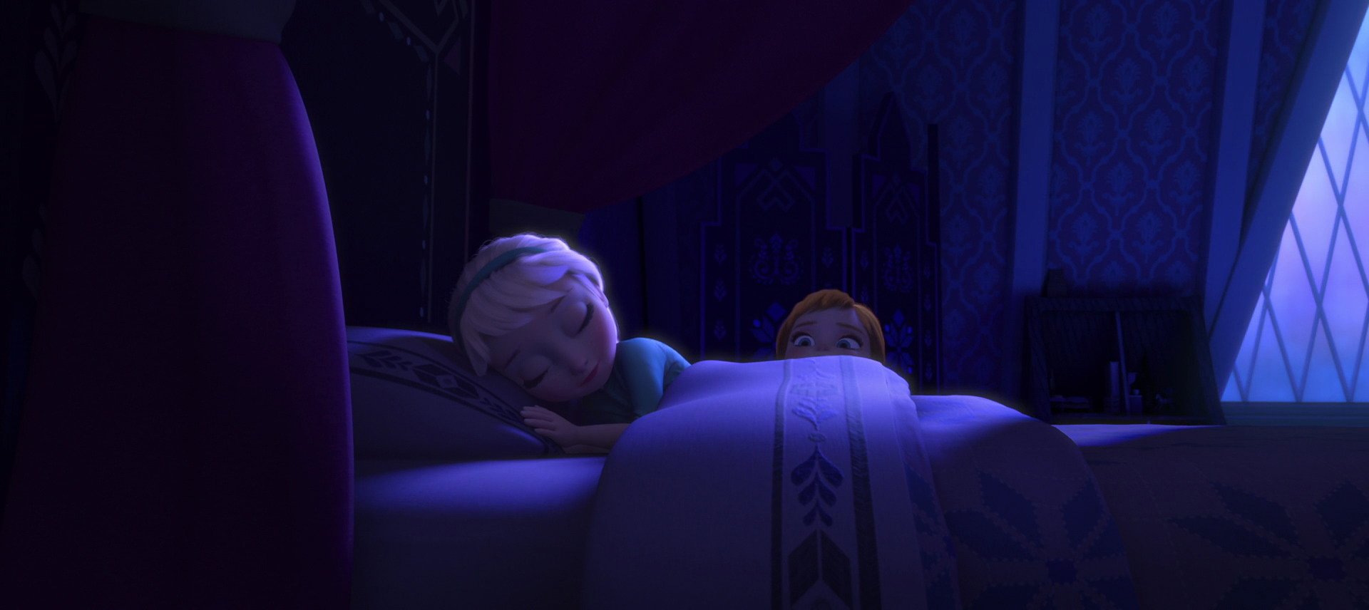 Frozen Sisters’ Night – HD Anna & Elsa Movie Wallpaper