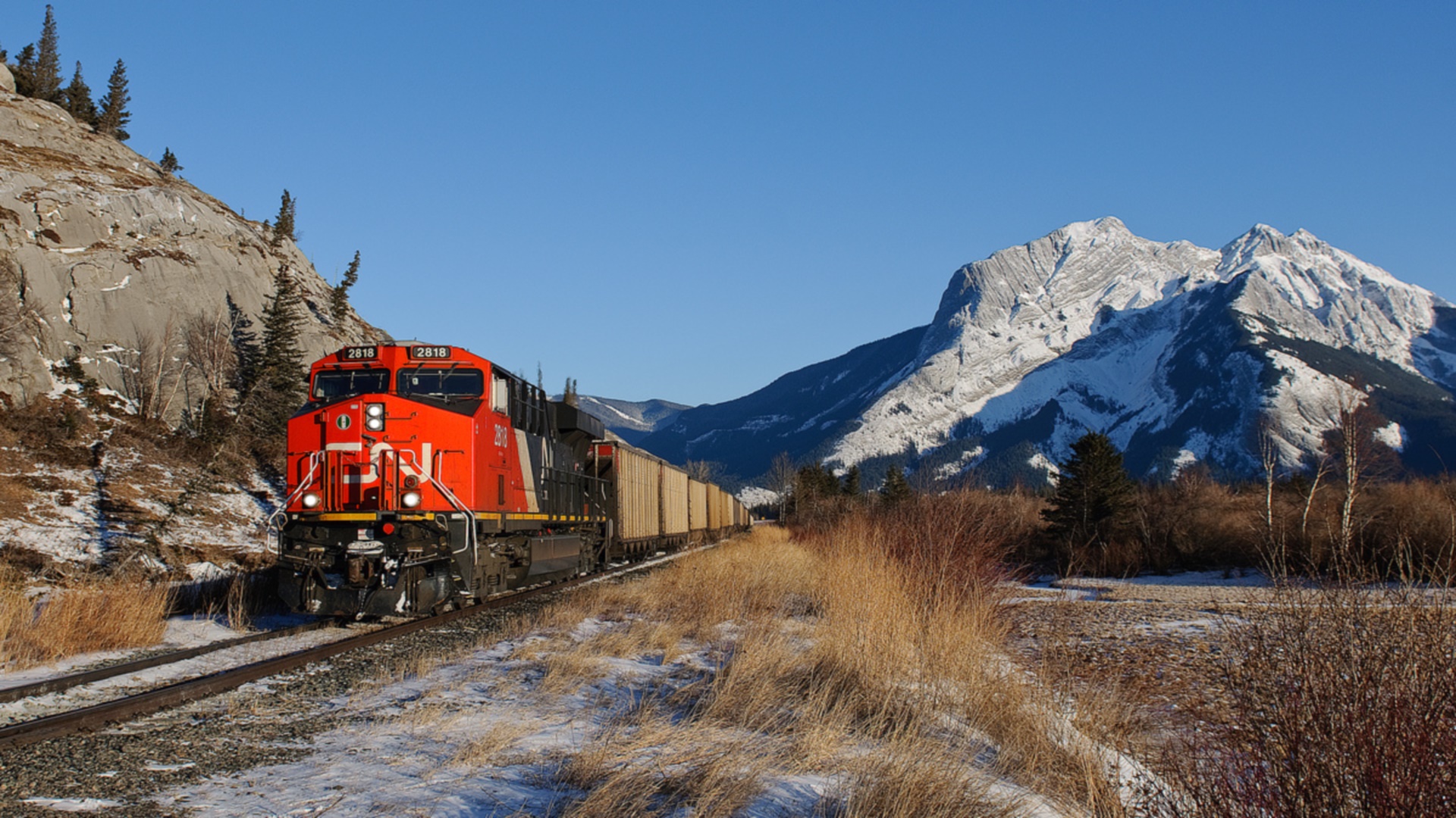 Majestic HD Train Journey Through Mountain Landscapes by Adnan Akhtar