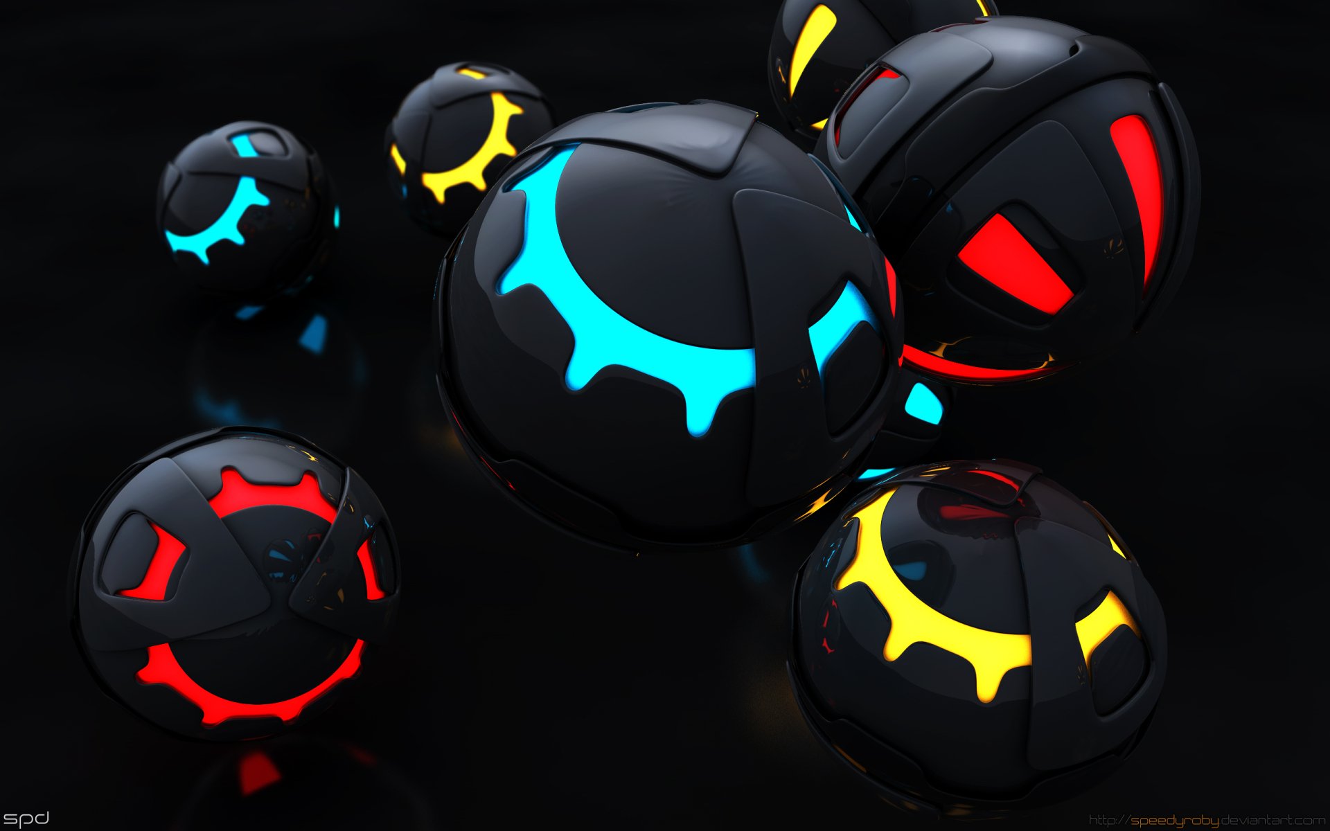 HD 3D Abstract Balls: Vibrant CGI Spheres in Motion