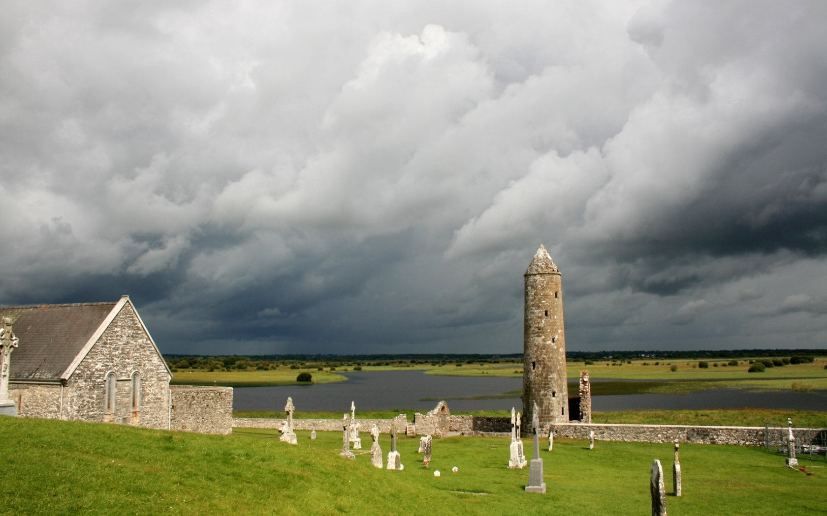 Download Tower Architecture Cemetery Landscape Monastery Cross Ireland ...